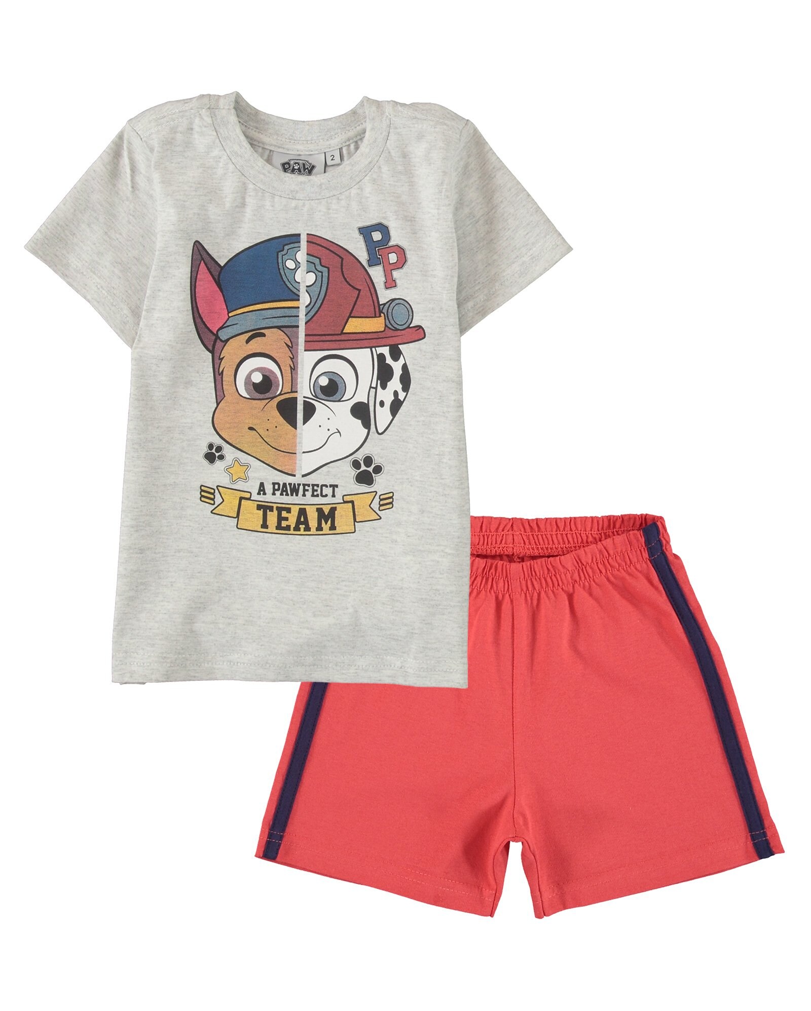 Riachuelo | Pijama Infantil Curto Patrulha Canina A Pawfect Team Vermelho