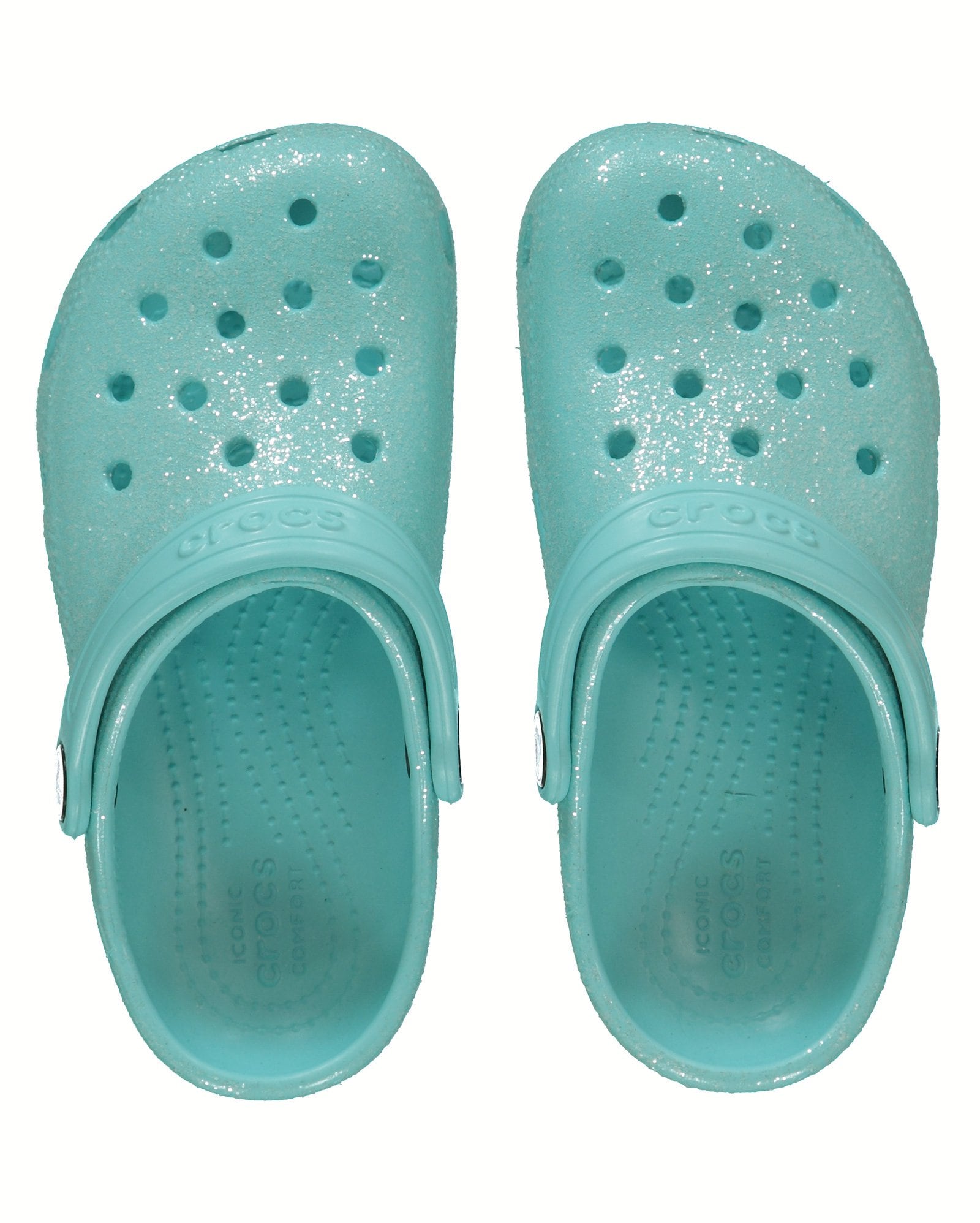 Riachuelo | Sandália Clog Infantil Classic Glitter Crocs Azul Claro
