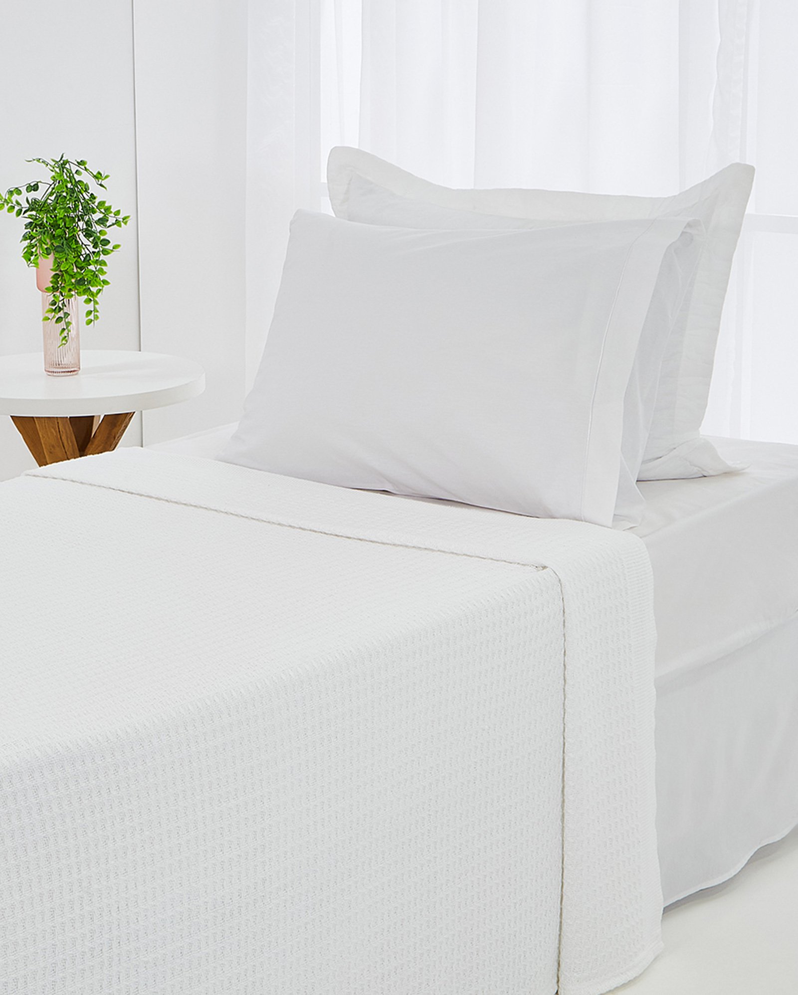 Riachuelo | Colcha Solteiro Piquet Waffle Branco Casa Riachuelo