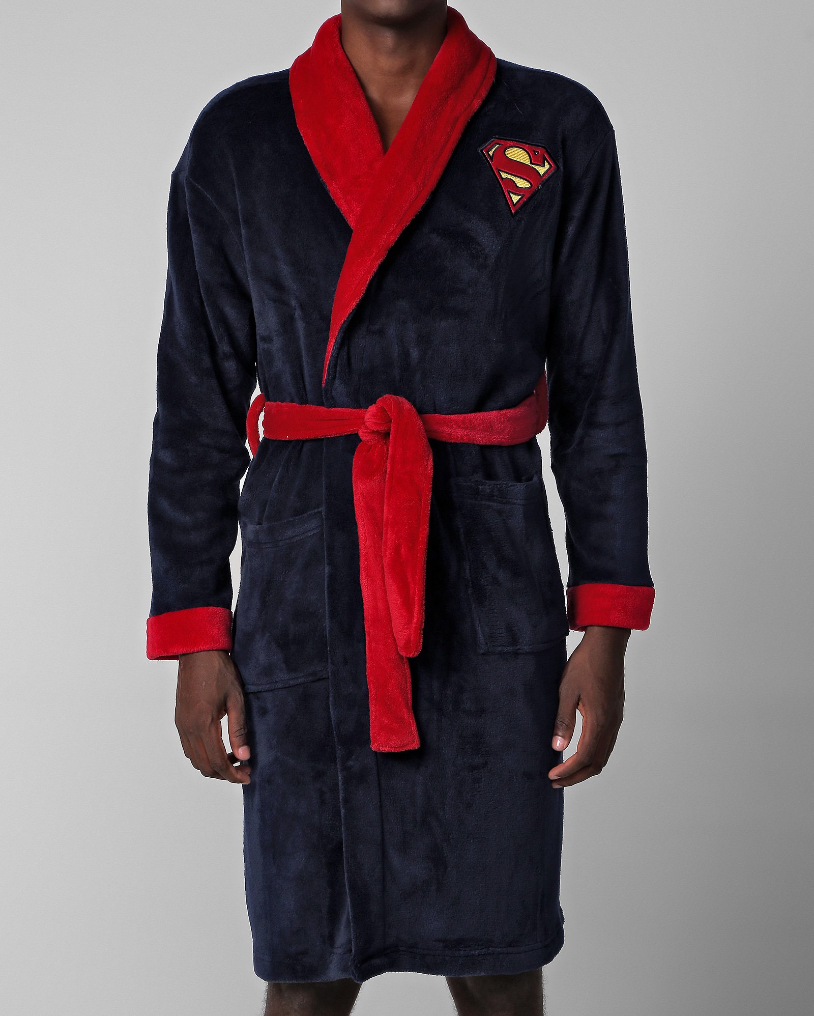 Riachuelo | Robe Masculino Transpassado em Fleece Superman Azul
