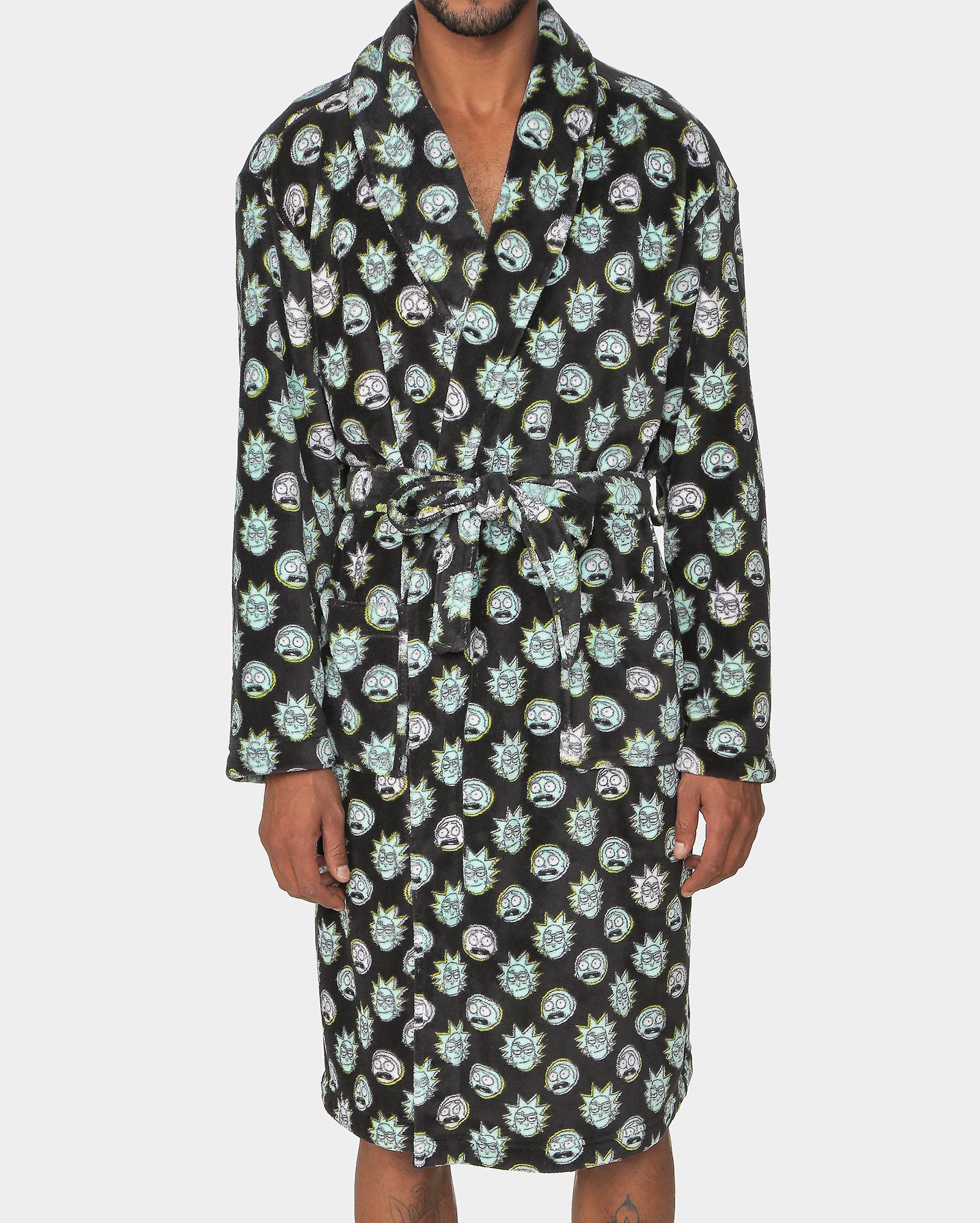 Riachuelo | Robe masculino transpassado em fleece rick and morty preto ...