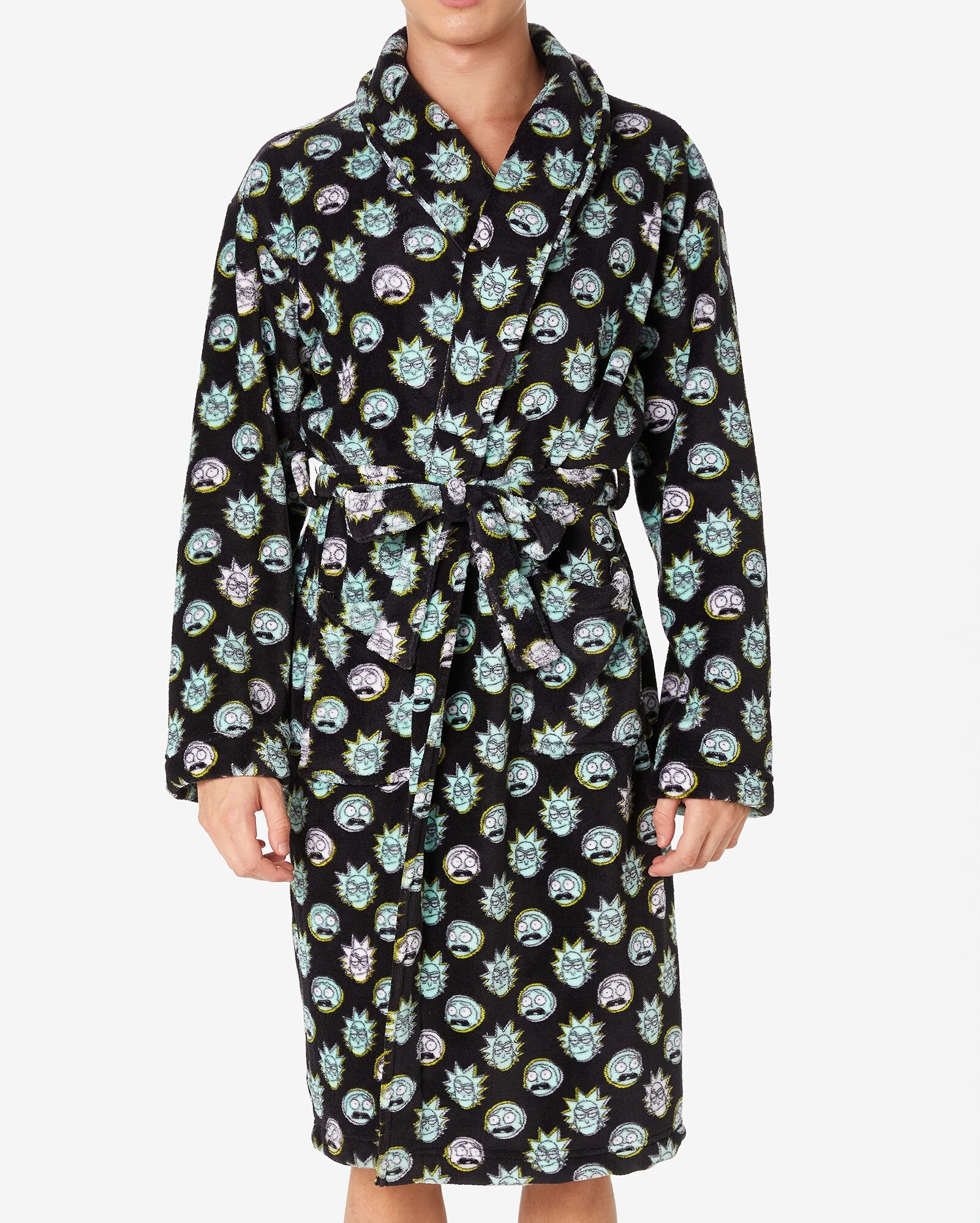 Riachuelo | Robe masculino transpassado em fleece rick and morty preto ...