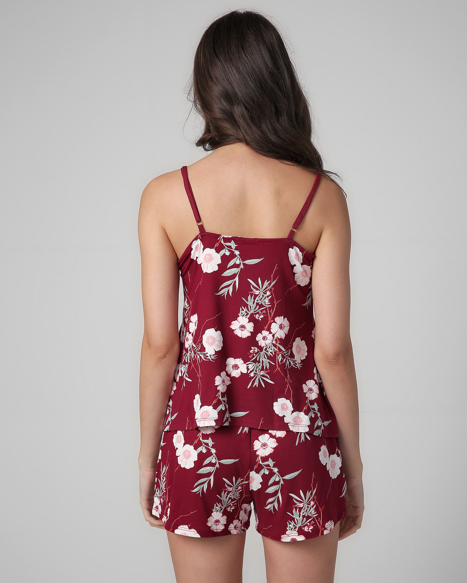 Riachuelo | Short doll com renda floral vermelho | Riachuelo