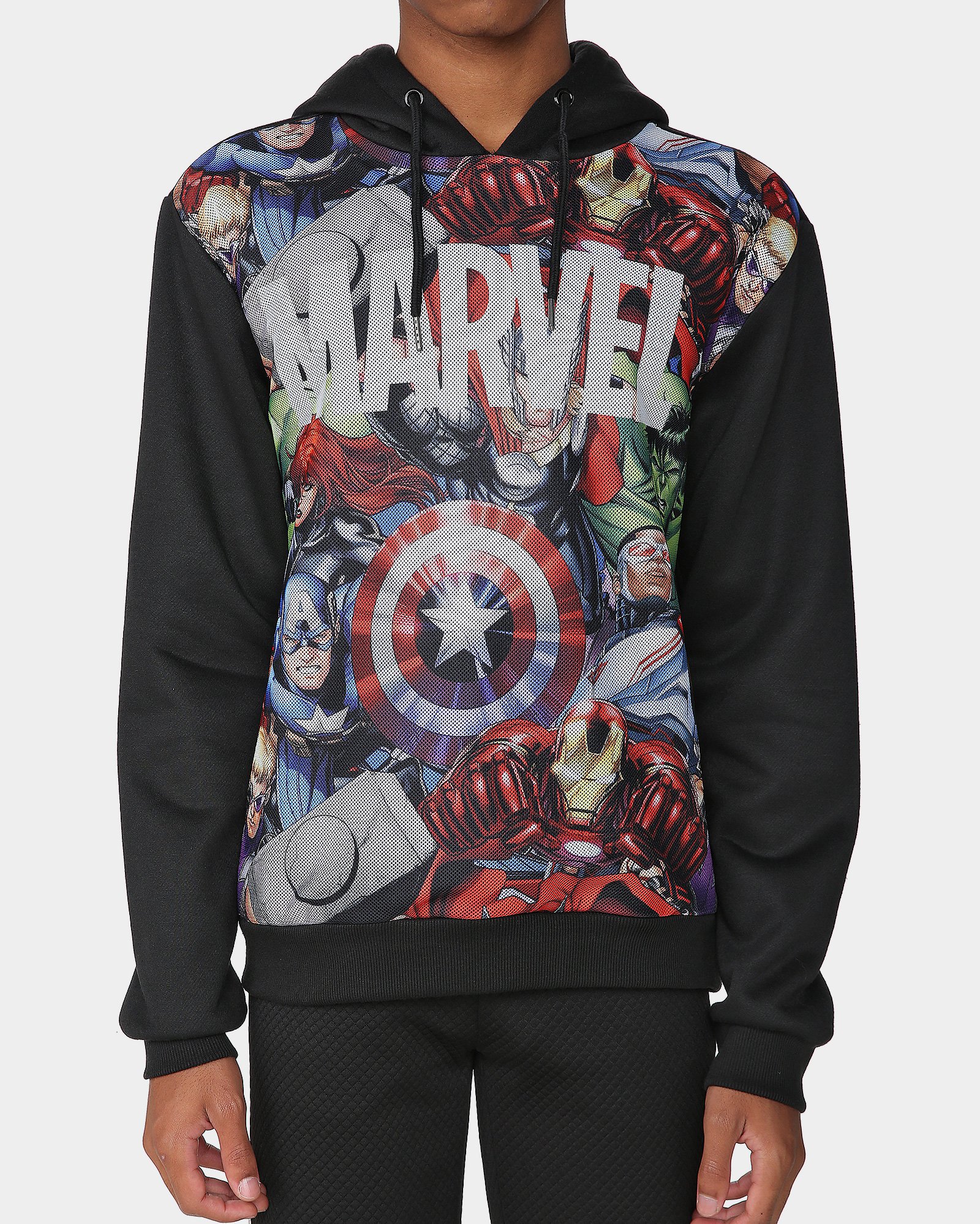Riachuelo | Blusa de Moletom com Felpa Juvenil com Capuz Marvel Preto ...