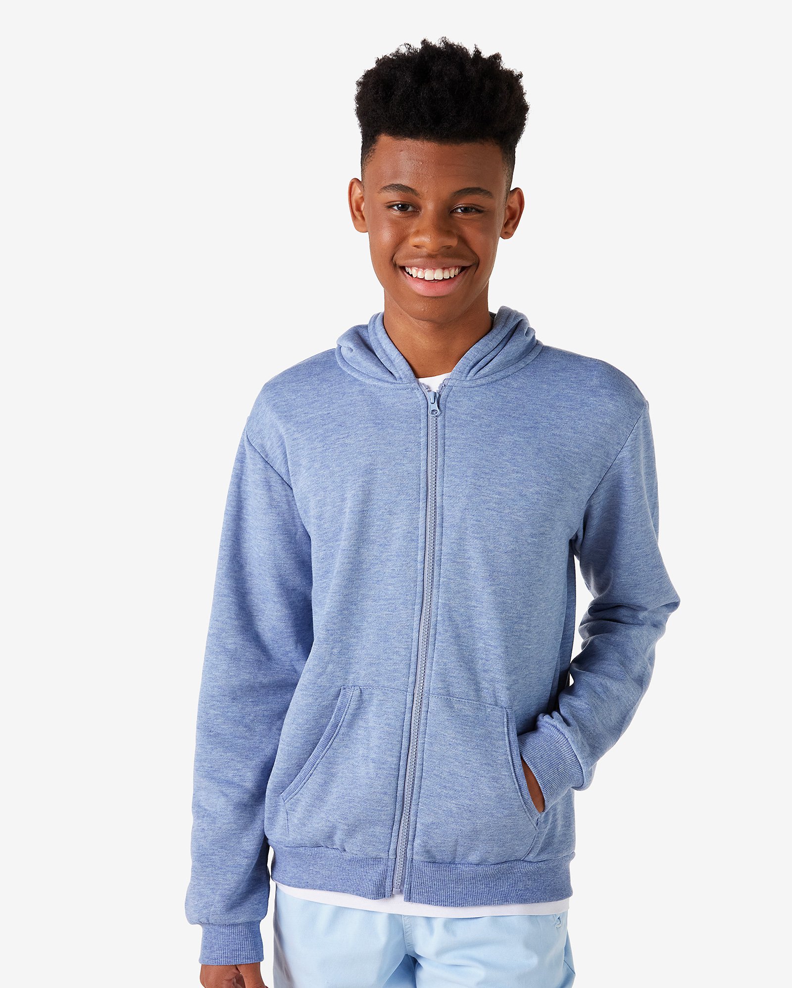 Riachuelo | Jaqueta de Moletom com Felpa Juvenil com Capuz Azul ...