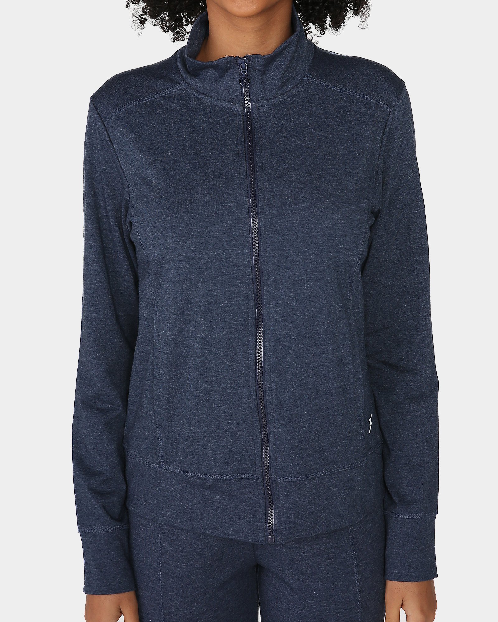 Riachuelo | Blusa esportiva feminina gola alta manga longa azul ...