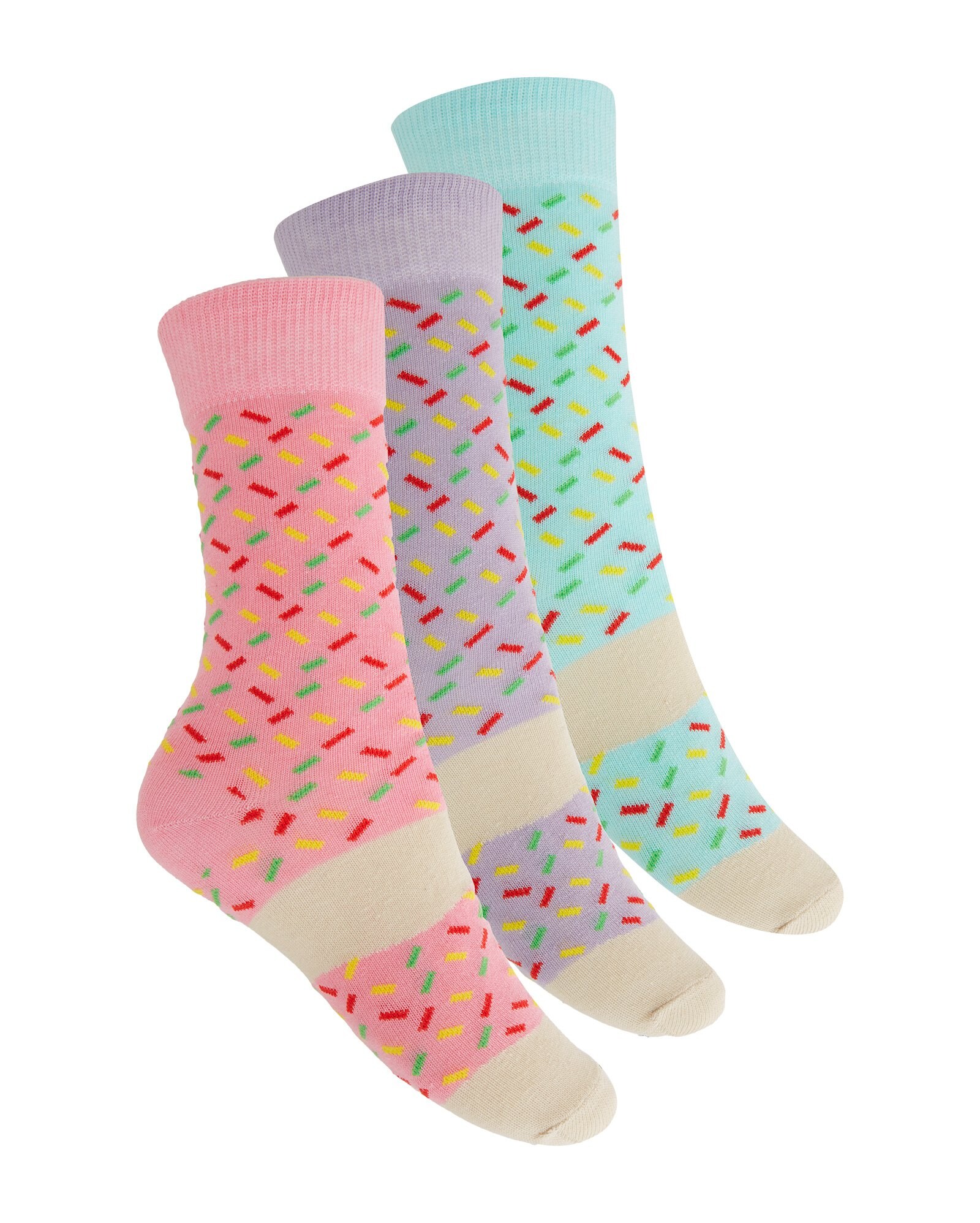 Riachuelo | Kit Meia Feminino Com 03 Pares Cano Médio Estampa Granulado ...