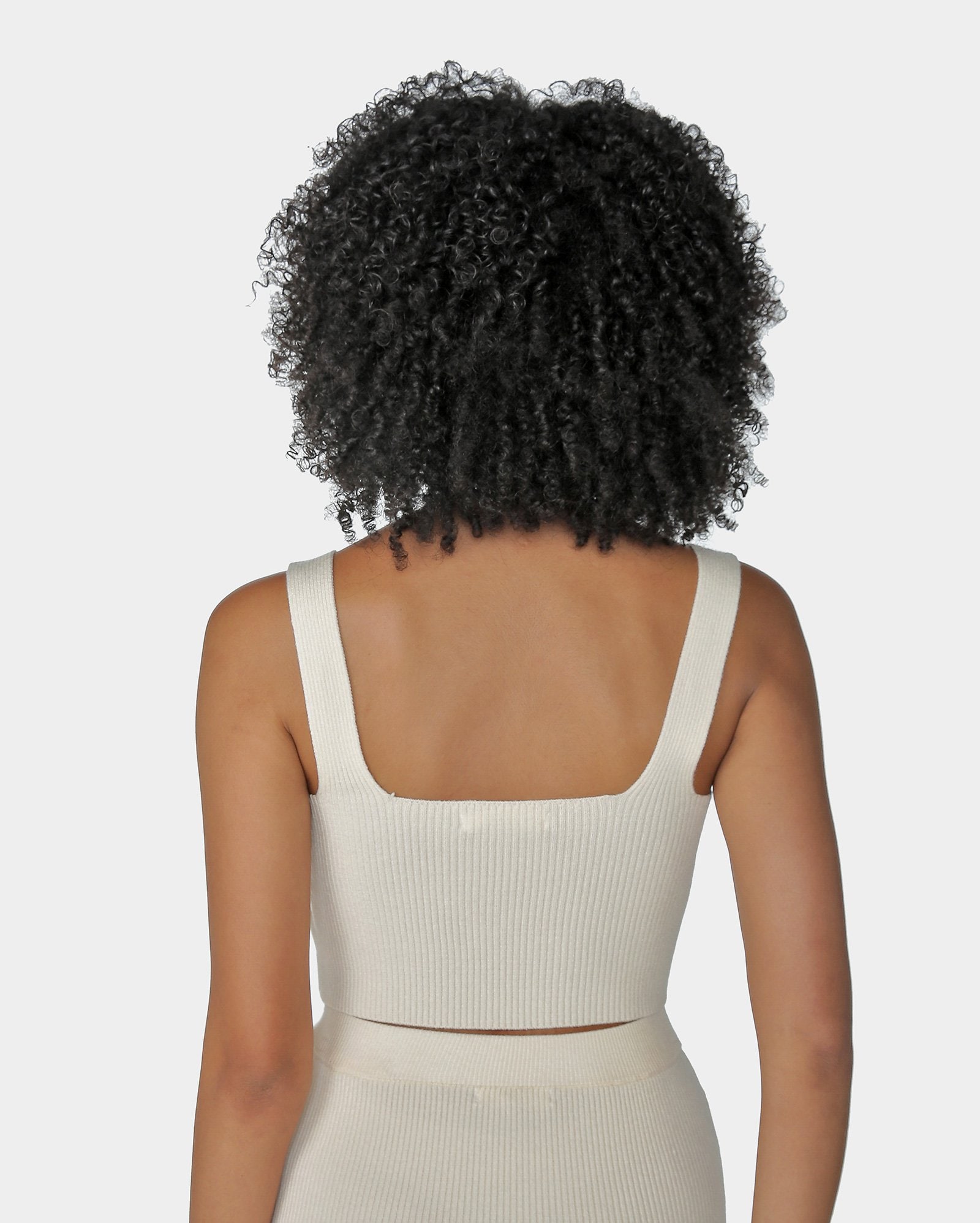 Riachuelo | Top Cropped Feminino Alça Média Tricot Bege Pool by Riachuelo