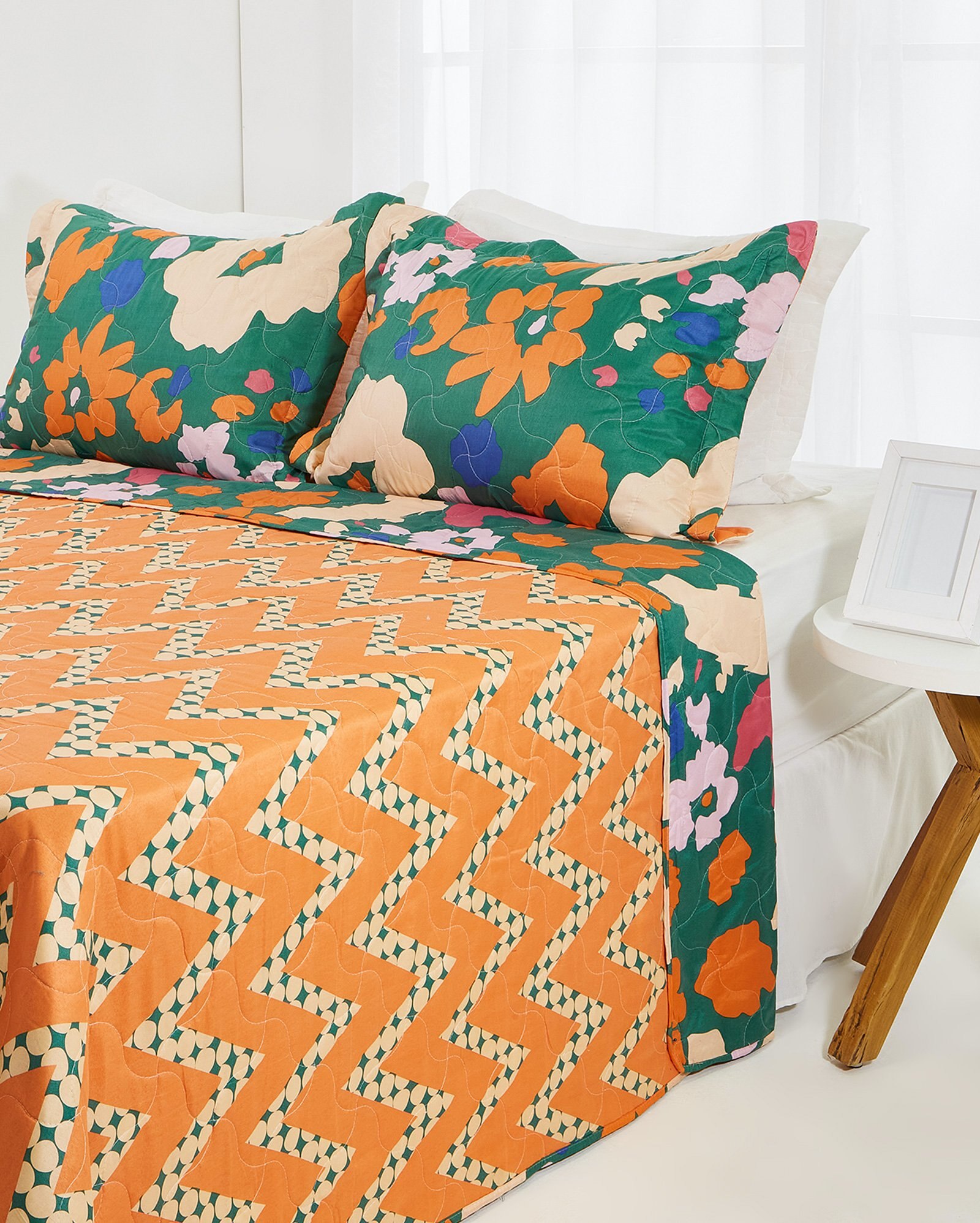 Riachuelo | Kit Colcha King Dupla Face Bouti Alex 3 Peças Multicor Casa ...