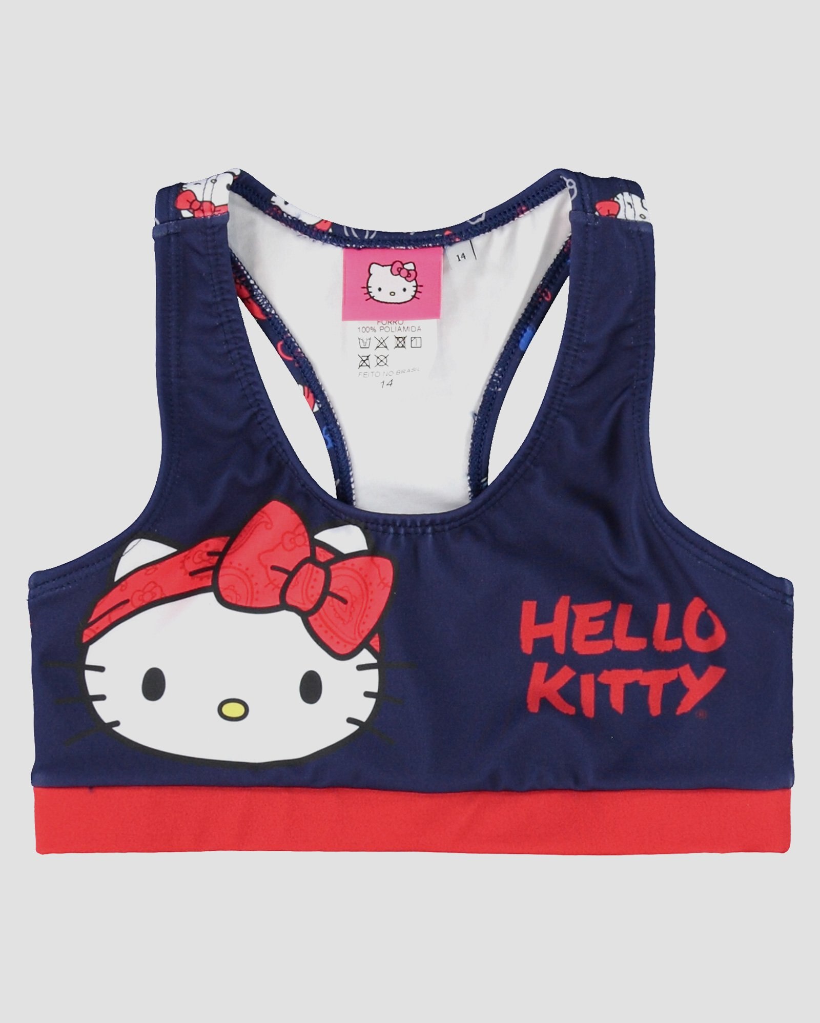 Riachuelo | Top Nadador Esportivo Juvenil Hello Kitty Azul Marinho ...