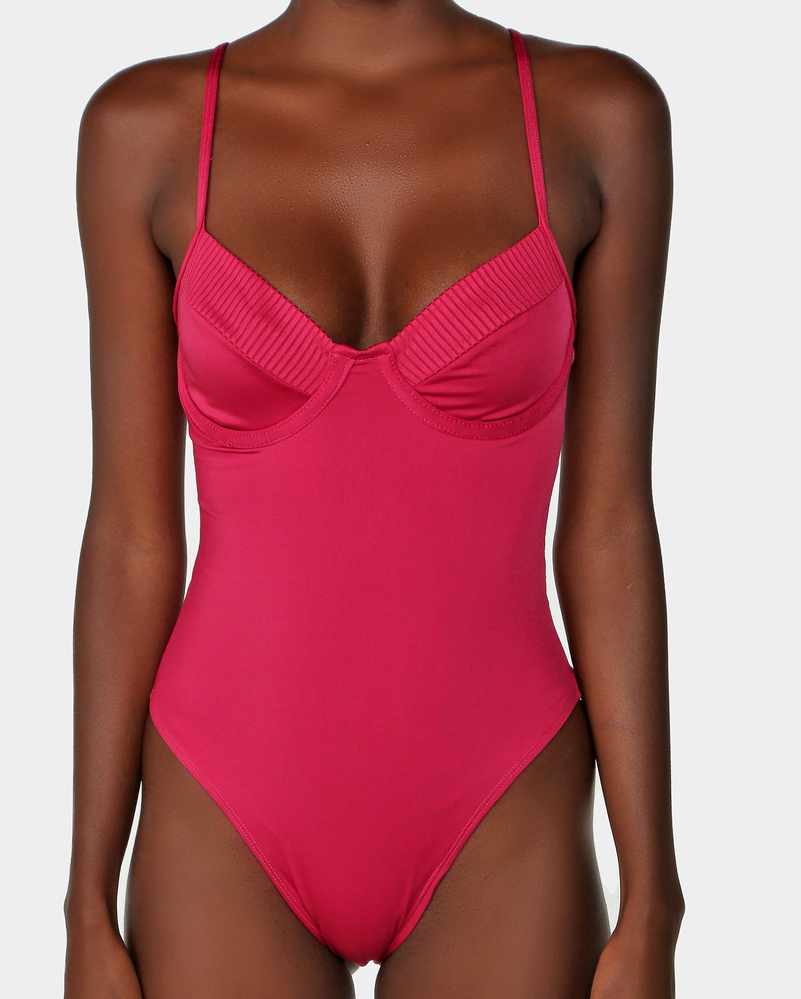 Riachuelo | Maiô Tradicional com Aro Rosa Pink Dript by Riachuelo