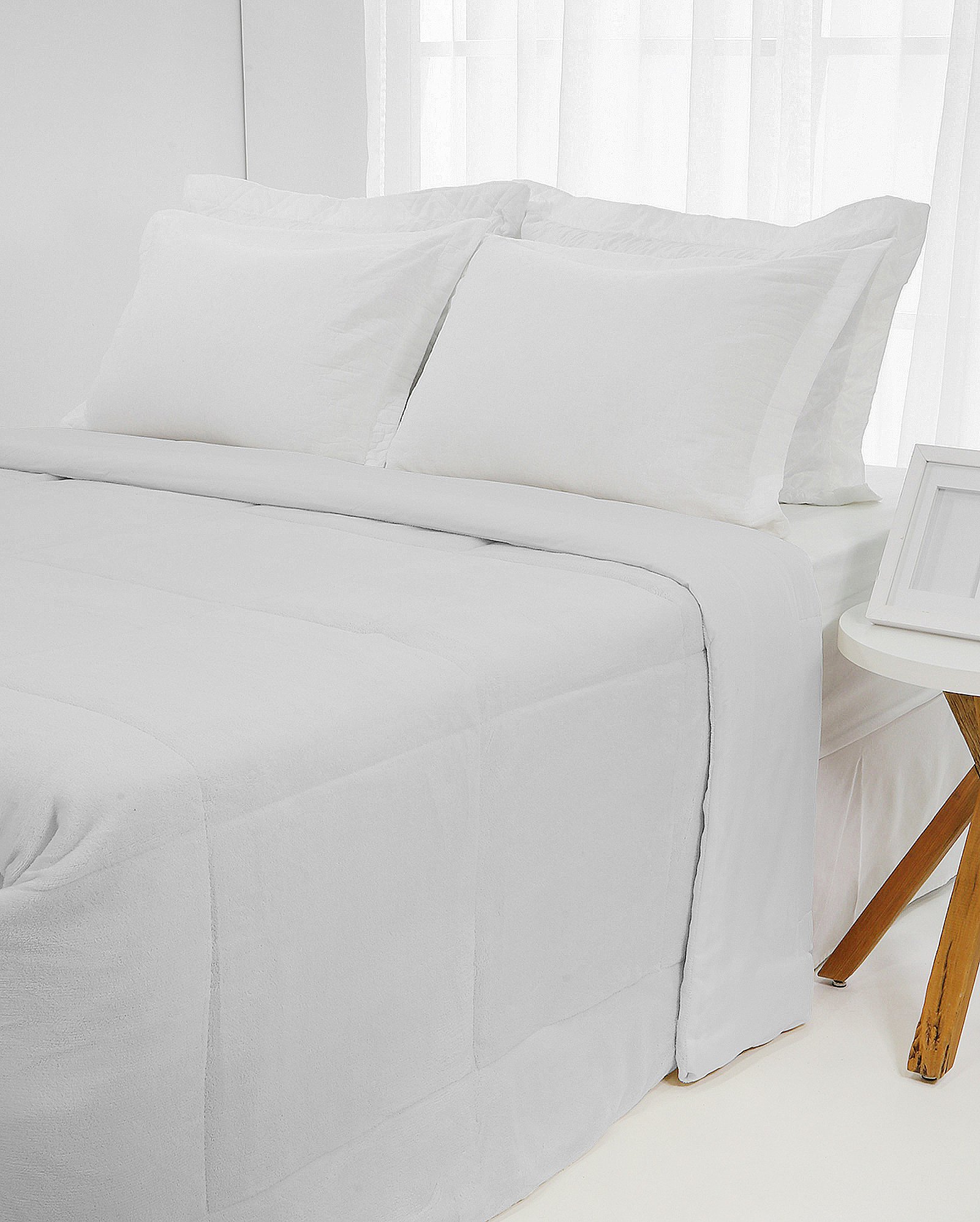 Riachuelo | Edredom Queen New Fleece Cinza Claro Casa Riachuelo