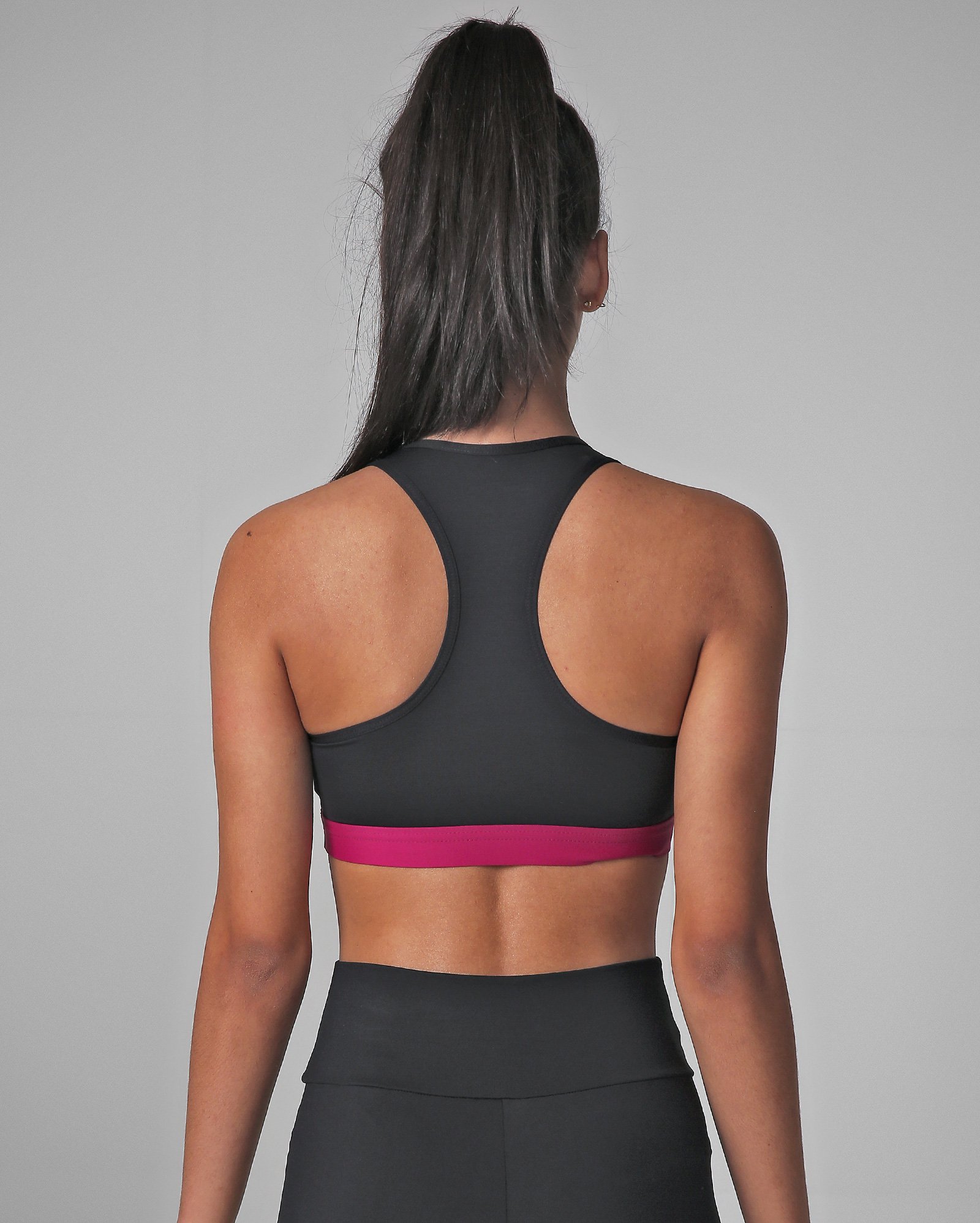 Riachuelo | Top esportivo nadador com bojo preto | Body Work by Riachuelo