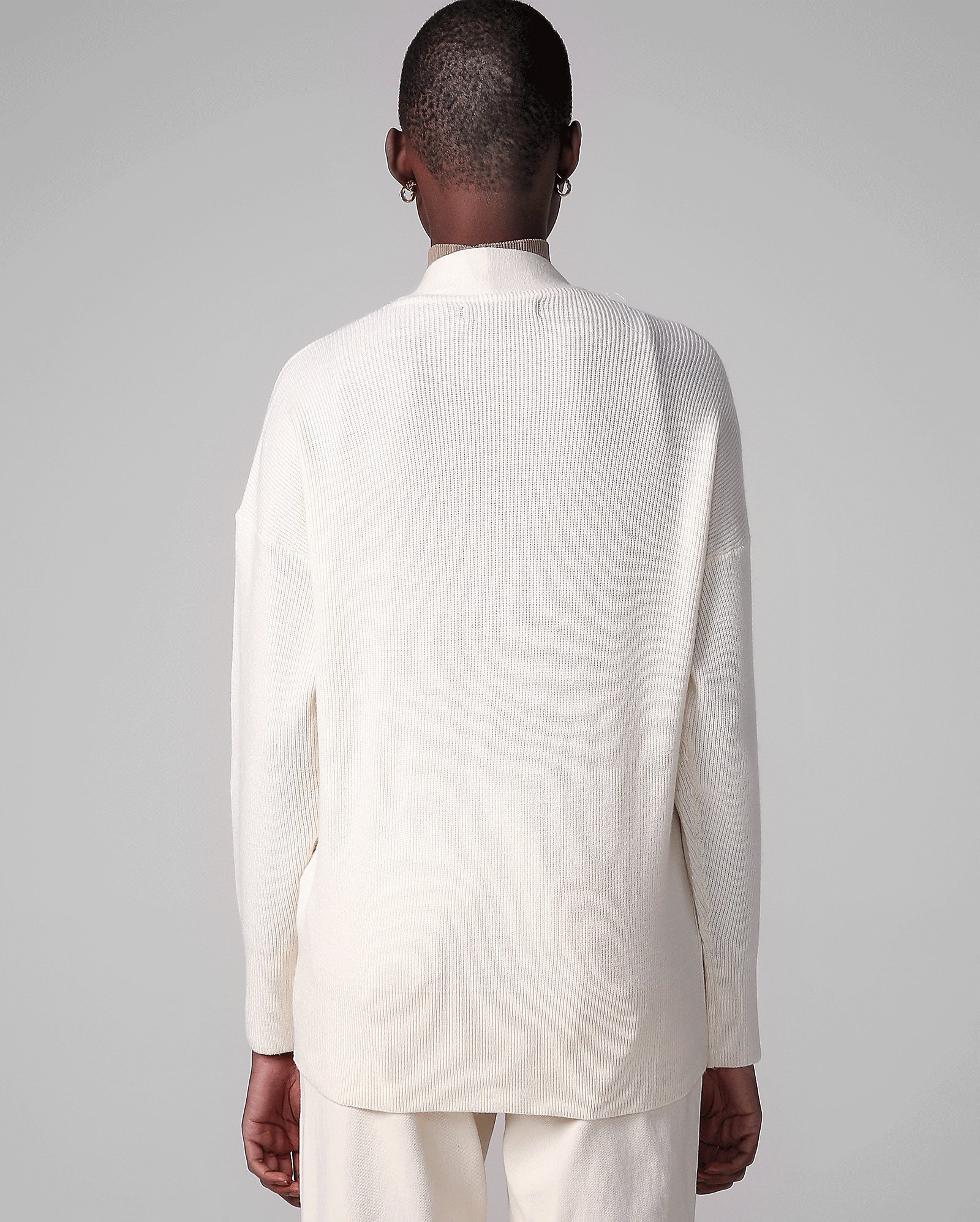 Riachuelo | Cardigan feminino alongado tricot off-white | AK by Riachuelo