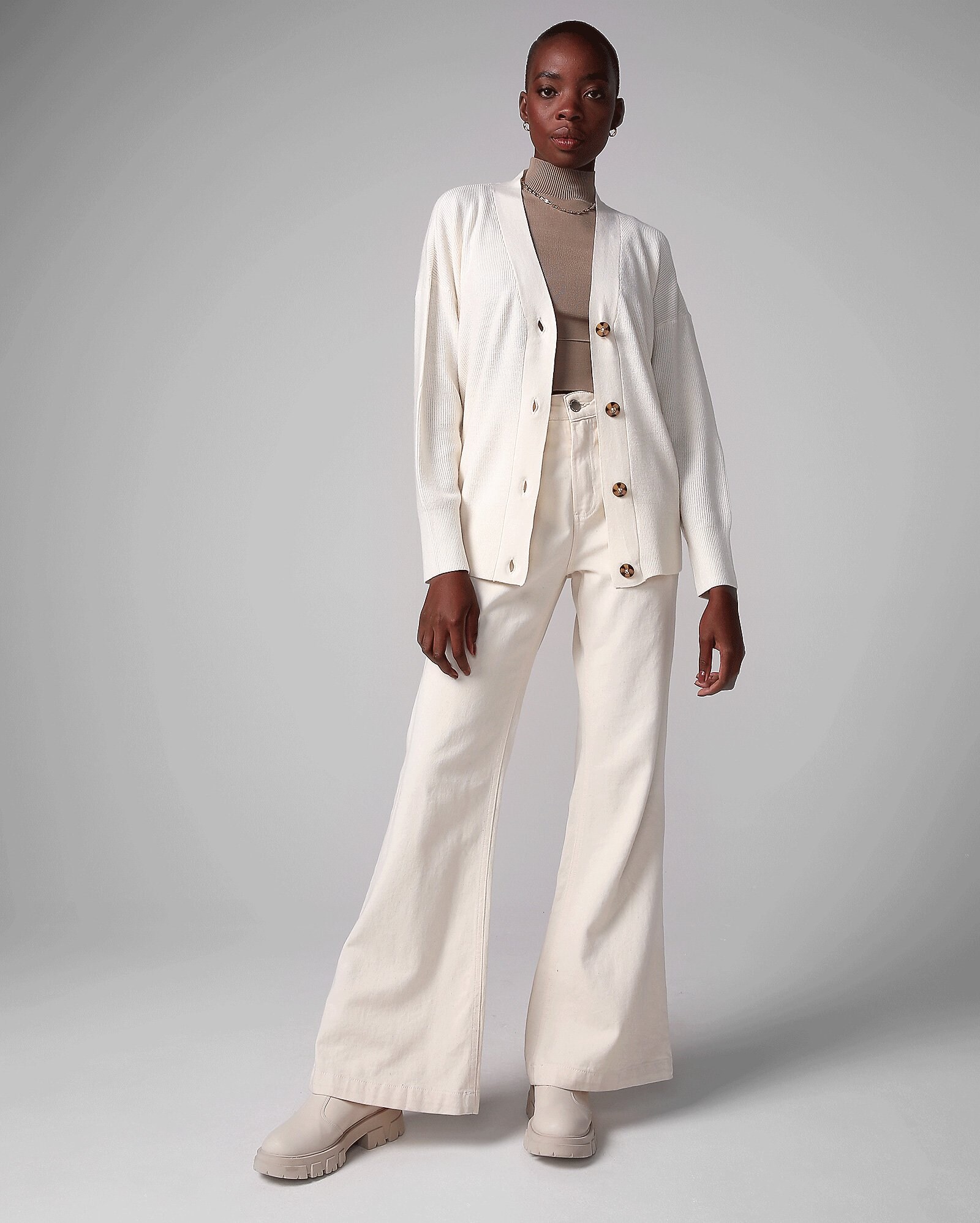 Riachuelo | Cardigan feminino alongado tricot off-white | AK by Riachuelo