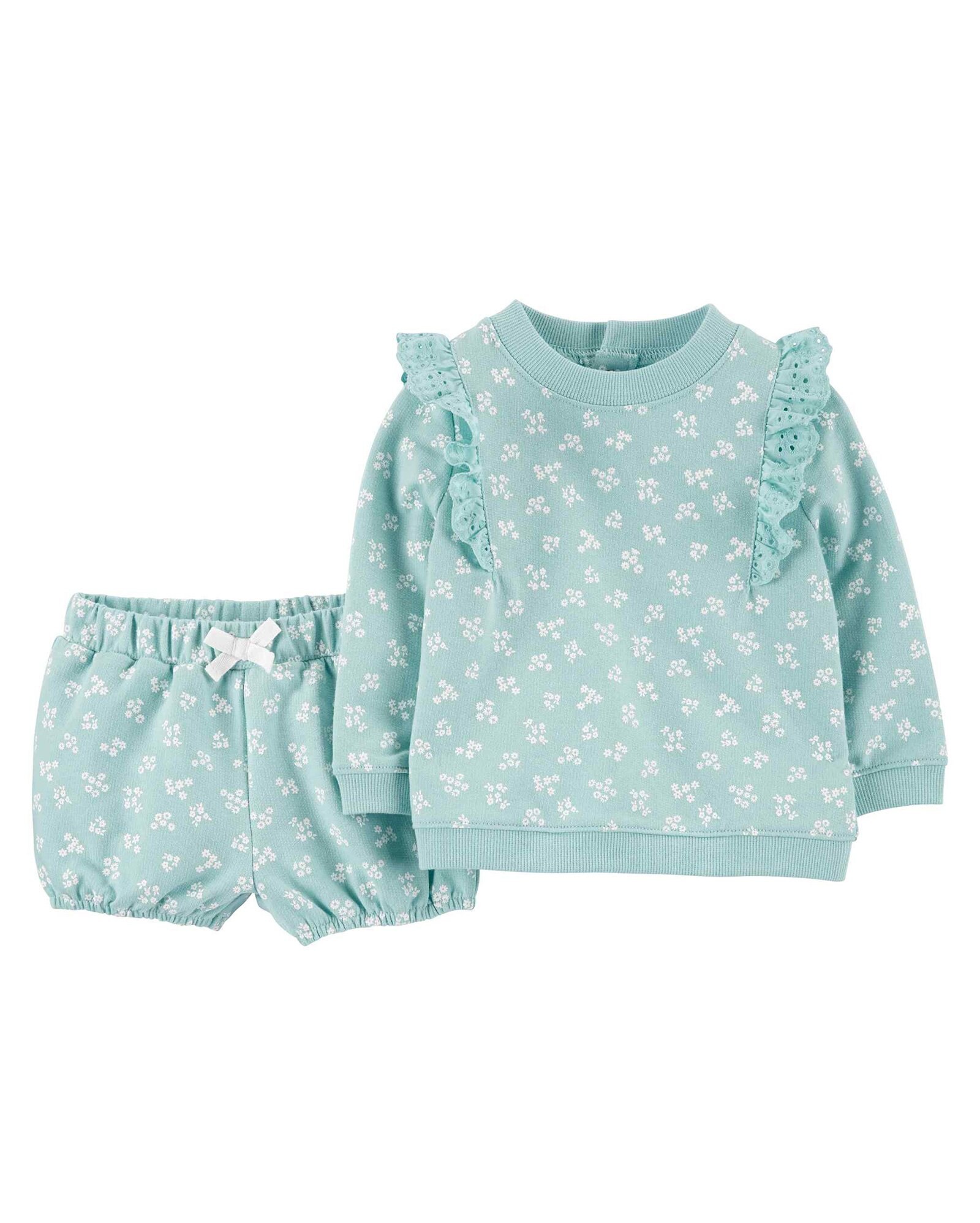 Conjunto Bebê Carter's 2 Peças Floral Verde Água Tam RN a 24 Meses ...
