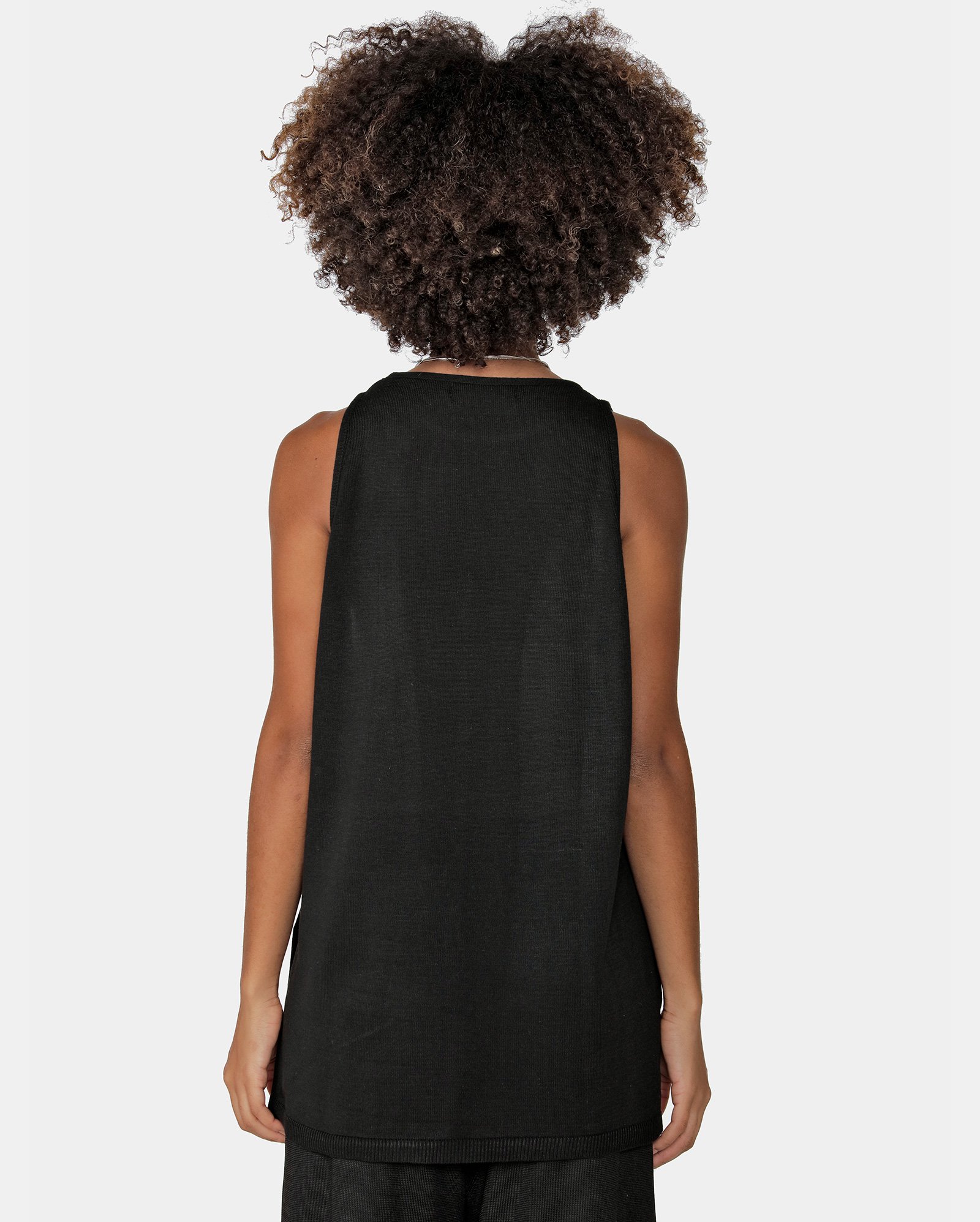 Riachuelo | Regata Feminina Alongada Gola Redondo Mallha Preto AK by ...