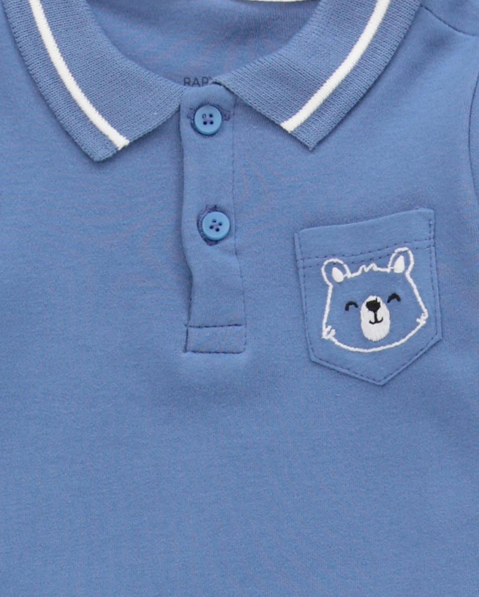 Riachuelo | Camisa Polo Bebê Azul Aço Tam 1 a 18 meses Baby Way By ...