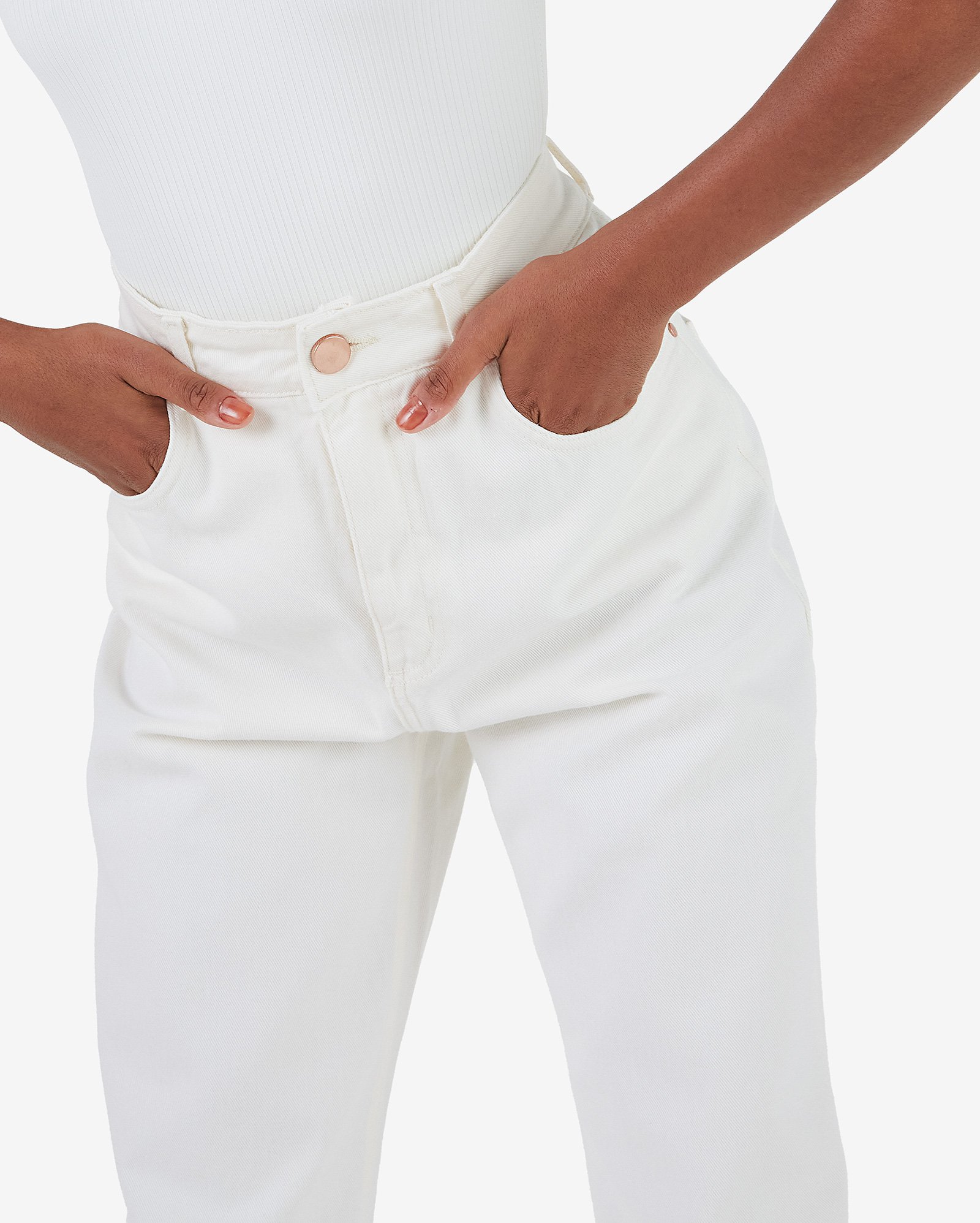 Riachuelo | Calça Jeans Color Feminina Wide Leg Five Pockets Branco ...