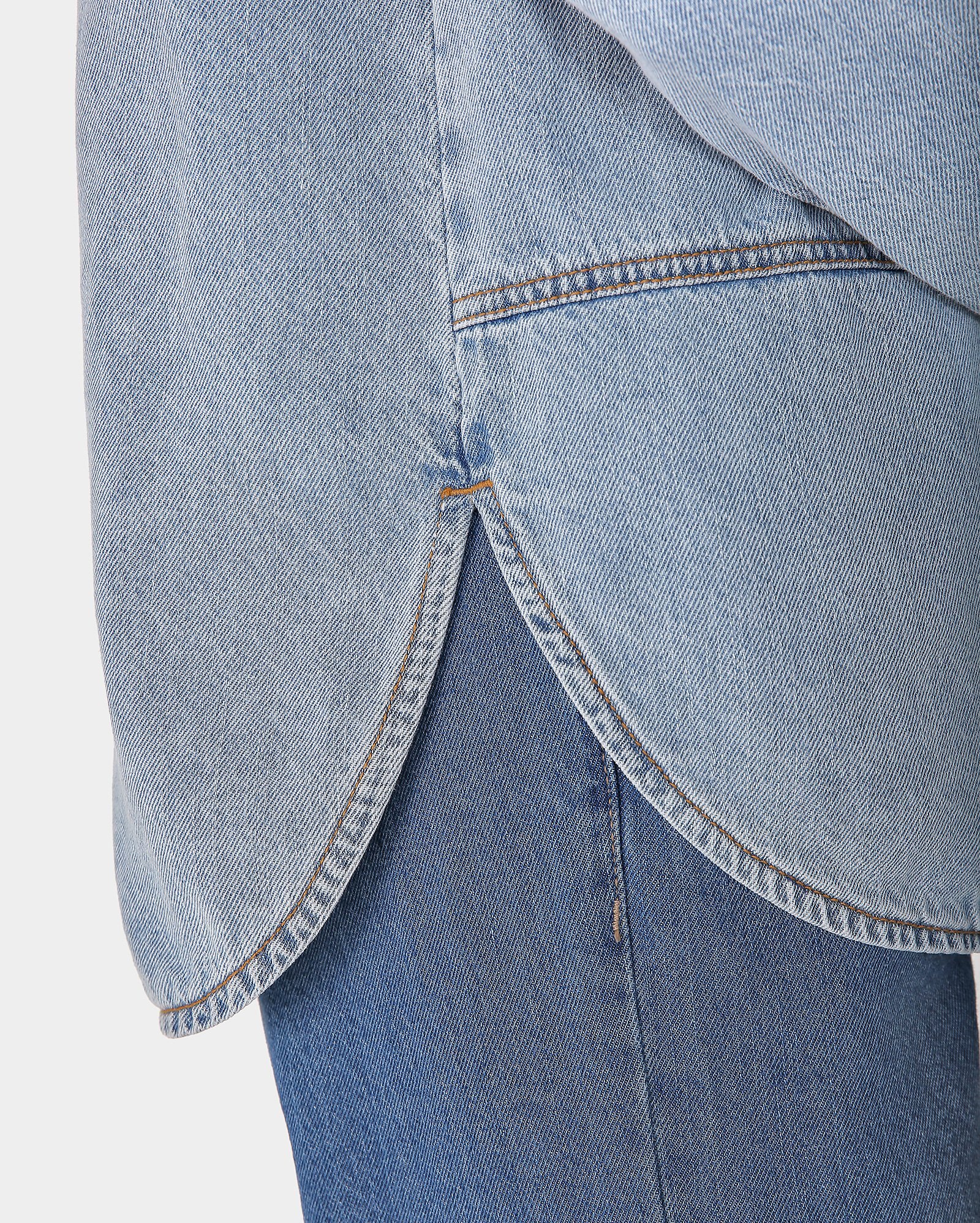 Riachuelo | Shacket Jeans Feminina Alongada Denim Claro Pool by Riachuelo