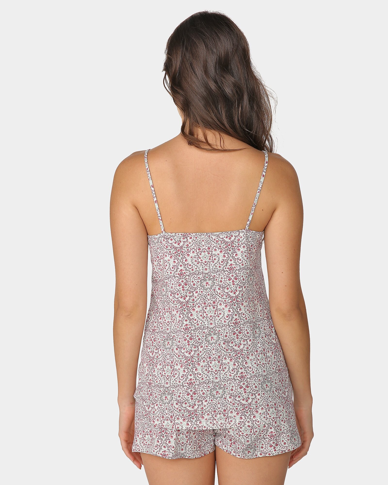 Riachuelo | Short Doll Feminino Alças Finas Floral Branco Riachuelo