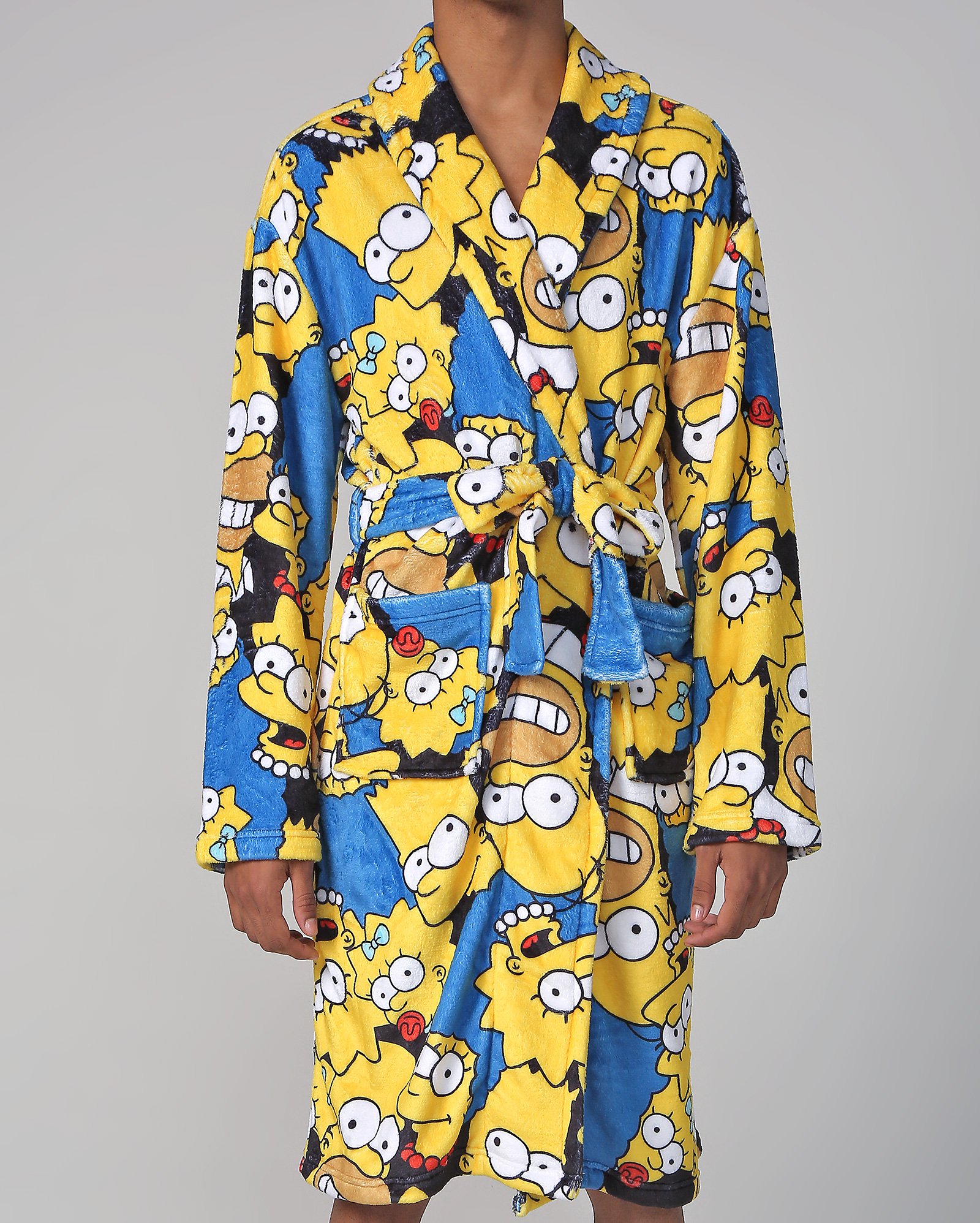 Riachuelo | Robe Masculino Transpassado em Fleece Os Simpsons Amarelo