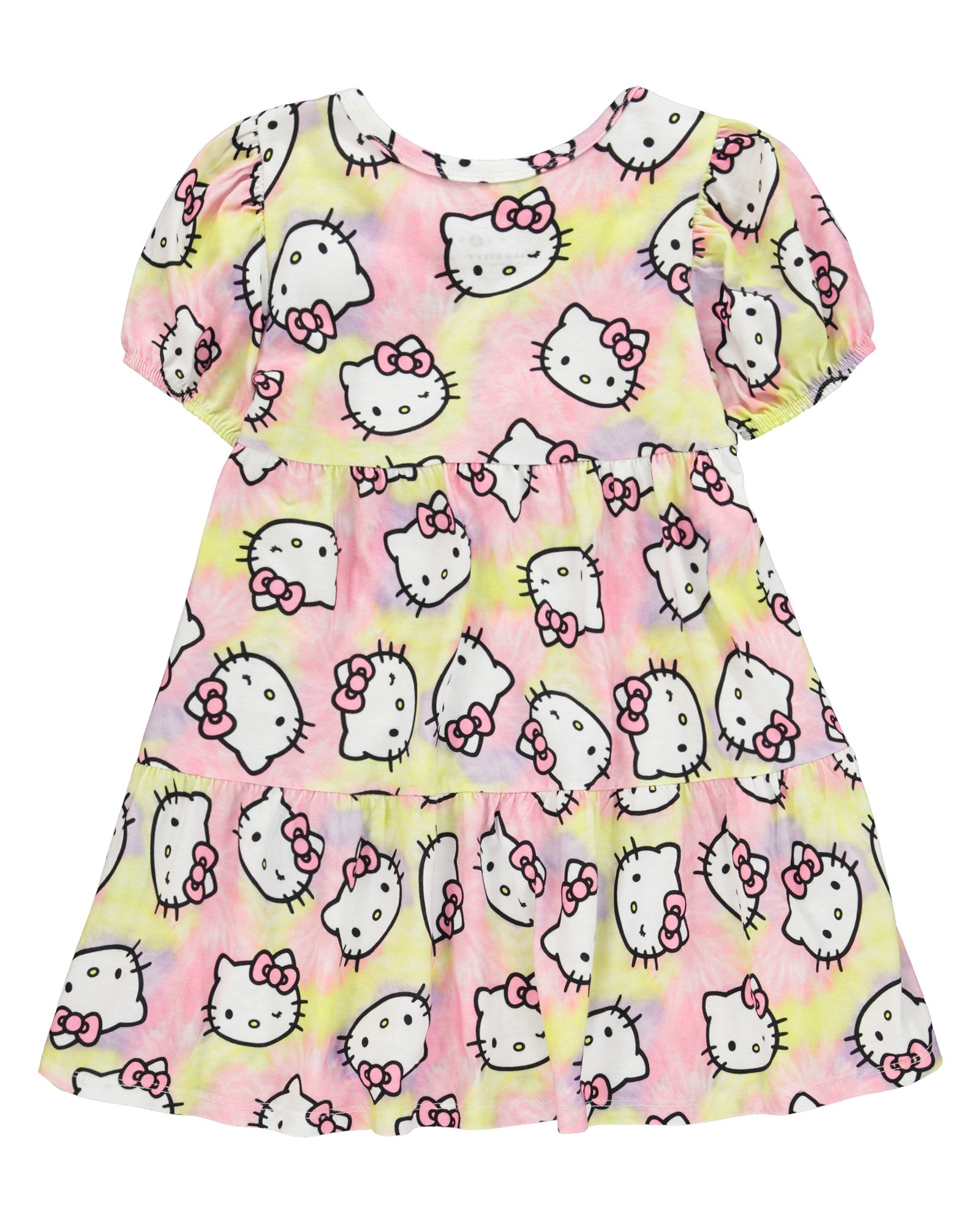Riachuelo | Vestido Curto Infantil Hello Kitty Rosa Claro/Branco Tam 2 a 10