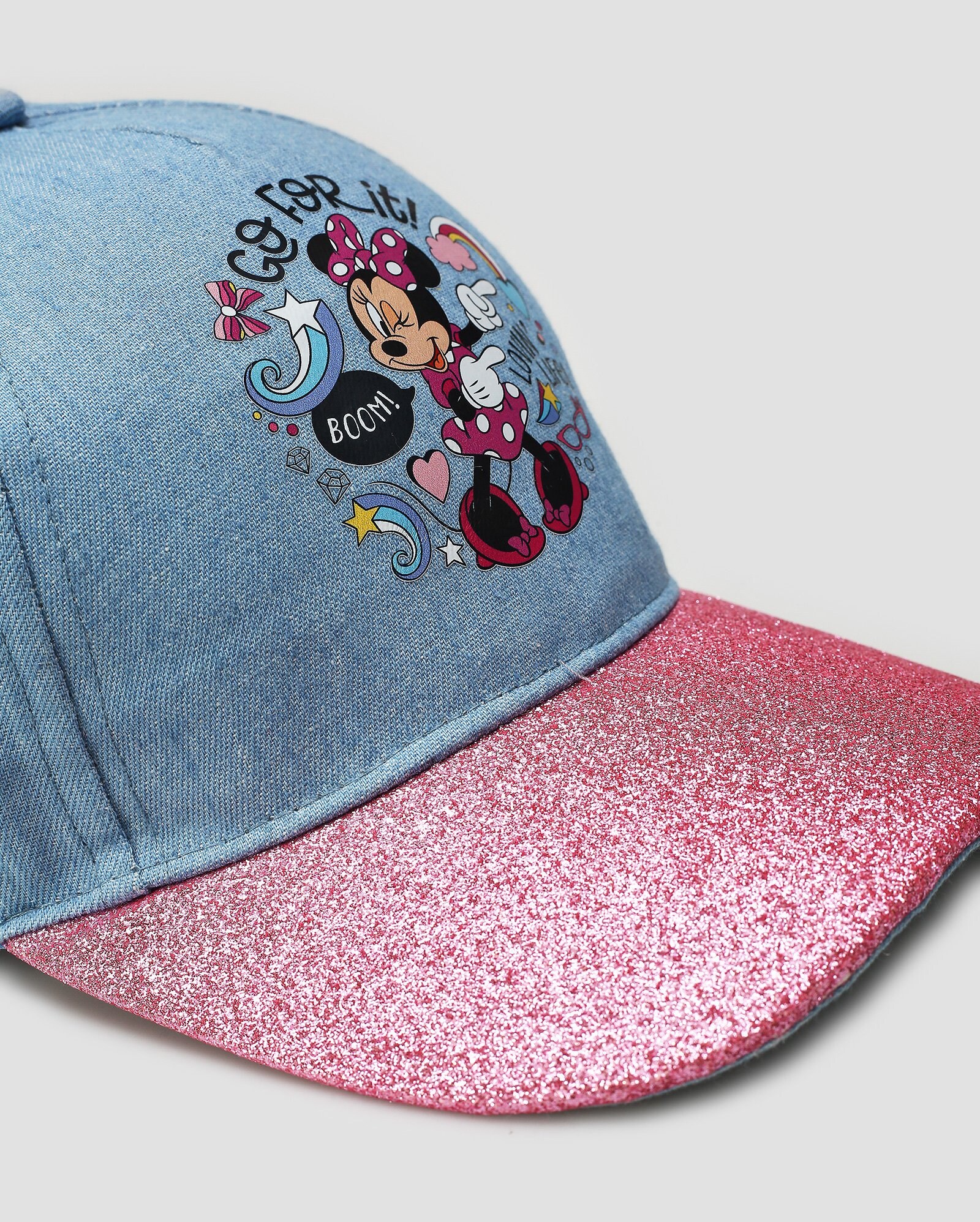 Riachuelo | Boné infantil Minnie Mouse glitter aba curva azul | Disney