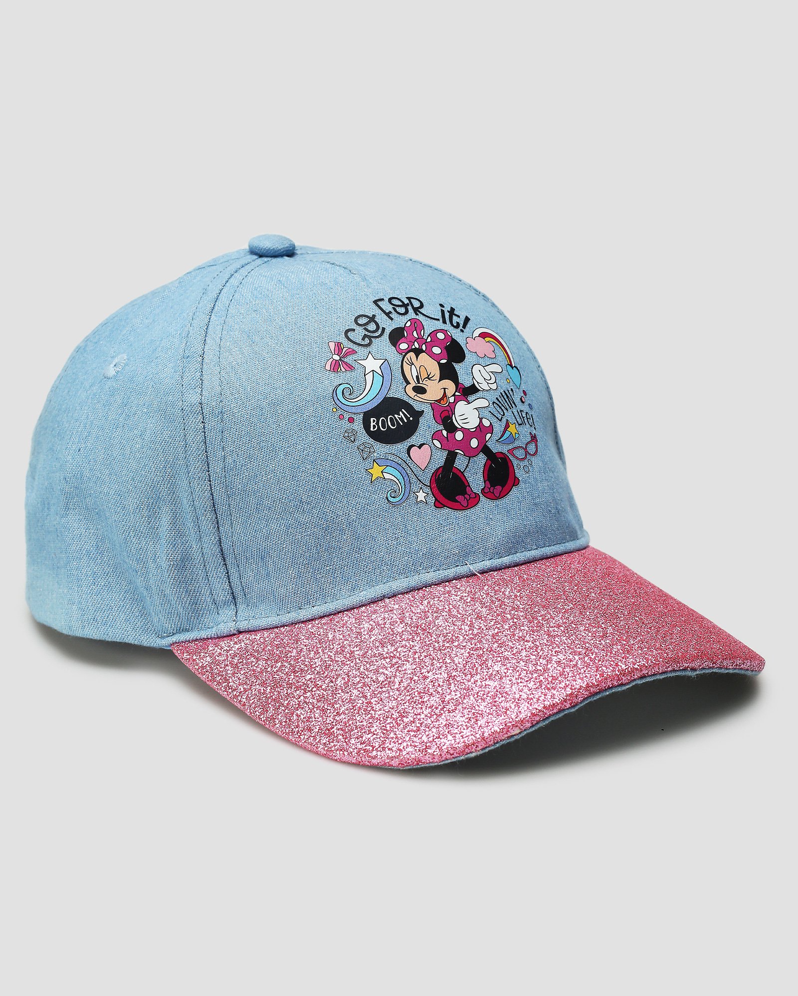 Riachuelo | Boné infantil Minnie Mouse glitter aba curva azul | Disney