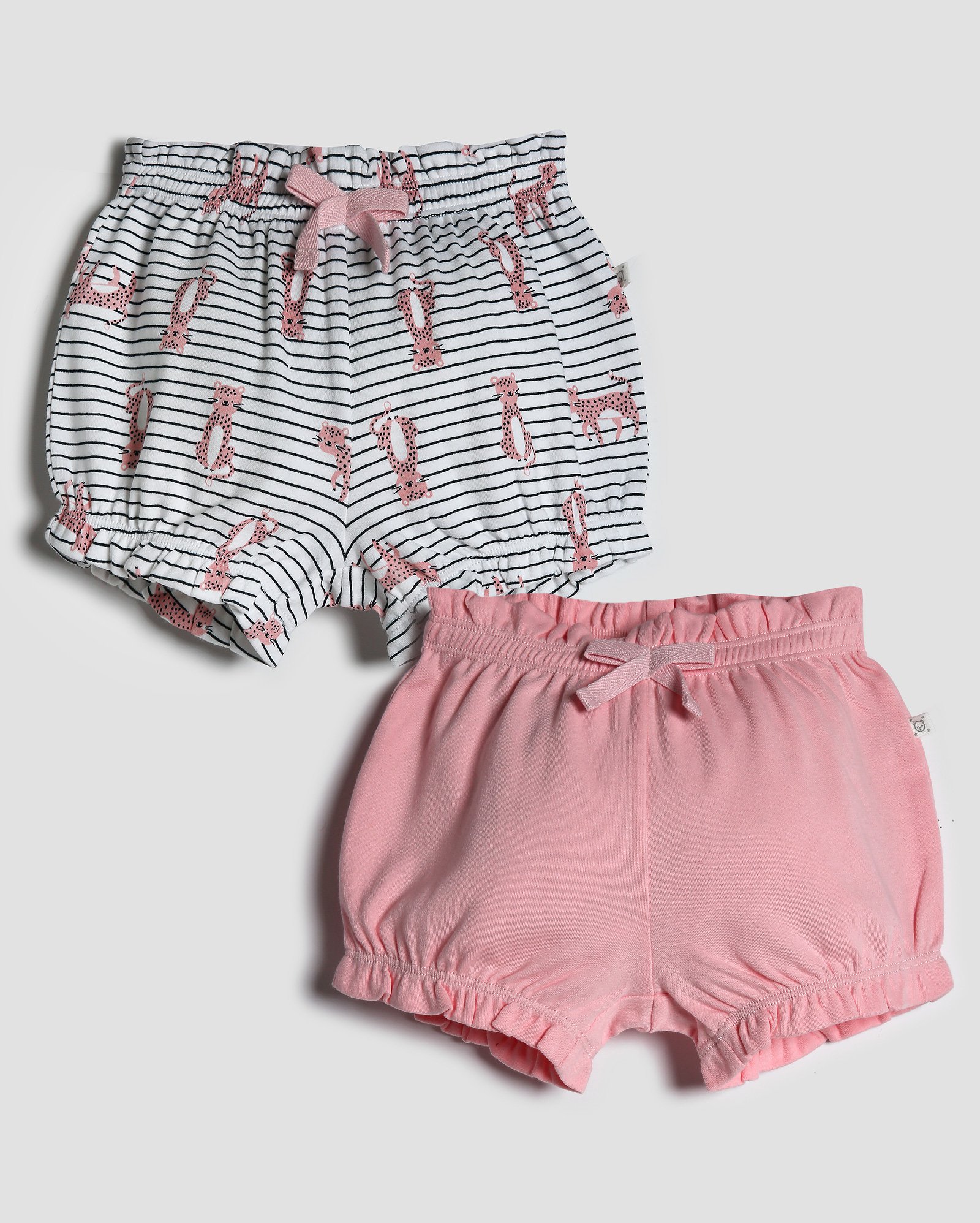 Riachuelo | Kit short bebê saruel listras com oncinha branco | Baby Way ...