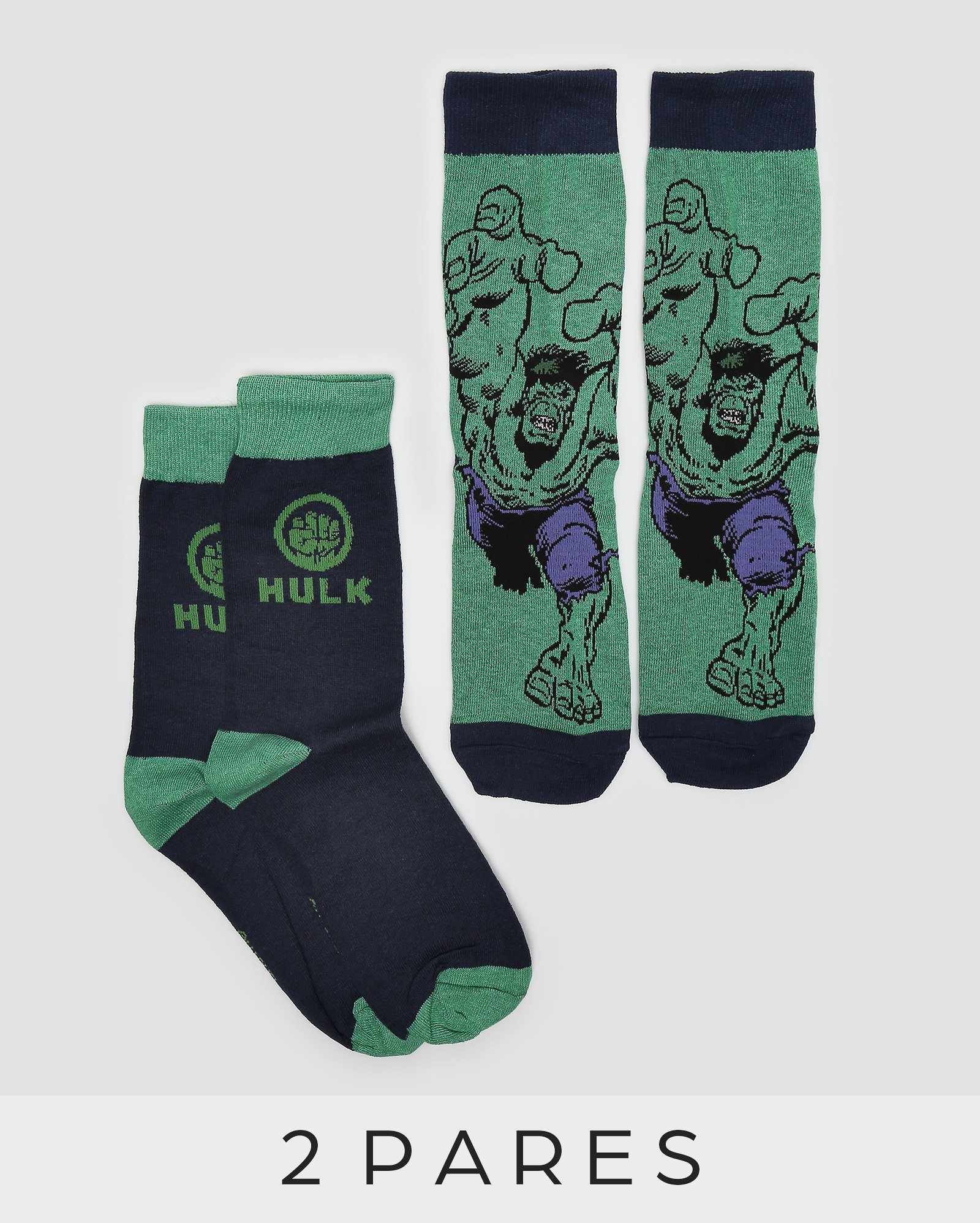 Riachuelo | Kit meia 2 pares masculina Hulk verde | Marvel