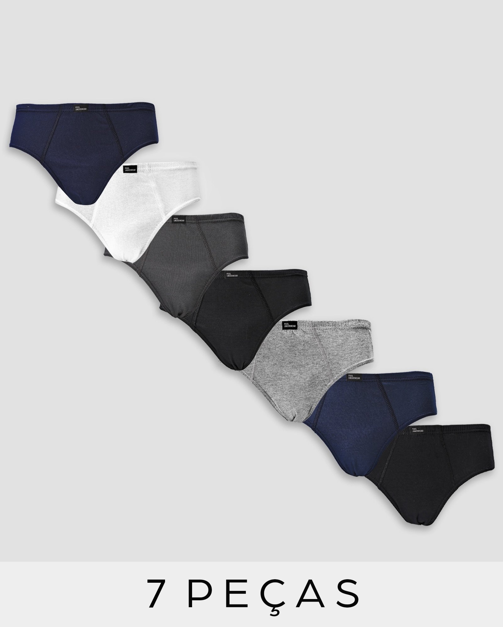 Riachuelo | Kit cueca slip 7 peças azul | Pool by Riachuelo