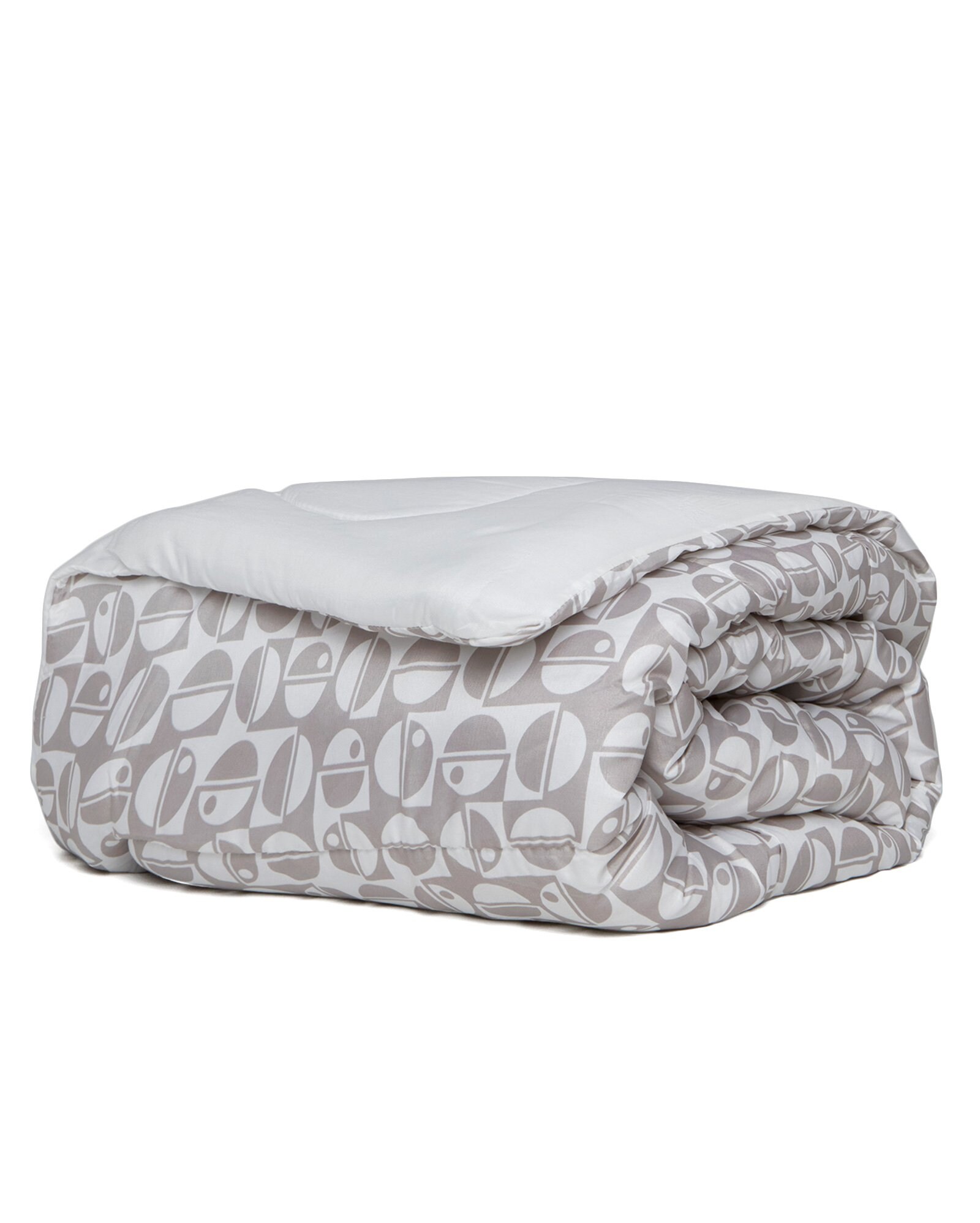 Riachuelo | Edredom Casal Dupla Face Caio Branco/Cinza Claro Casa Riachuelo