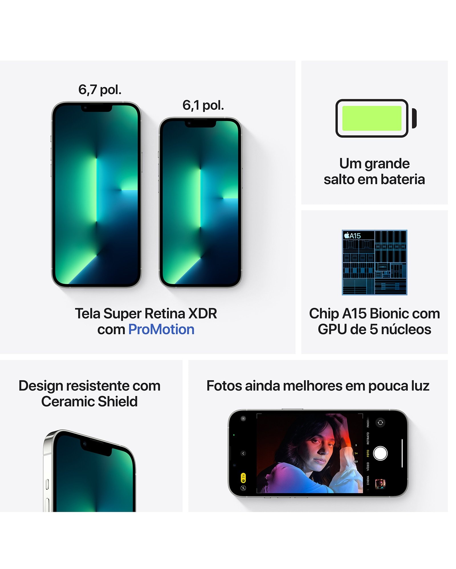 Riachuelo | IPhone 13 Pro Max Apple IOS 15 Tela 6,7" 256GB Câmera ...