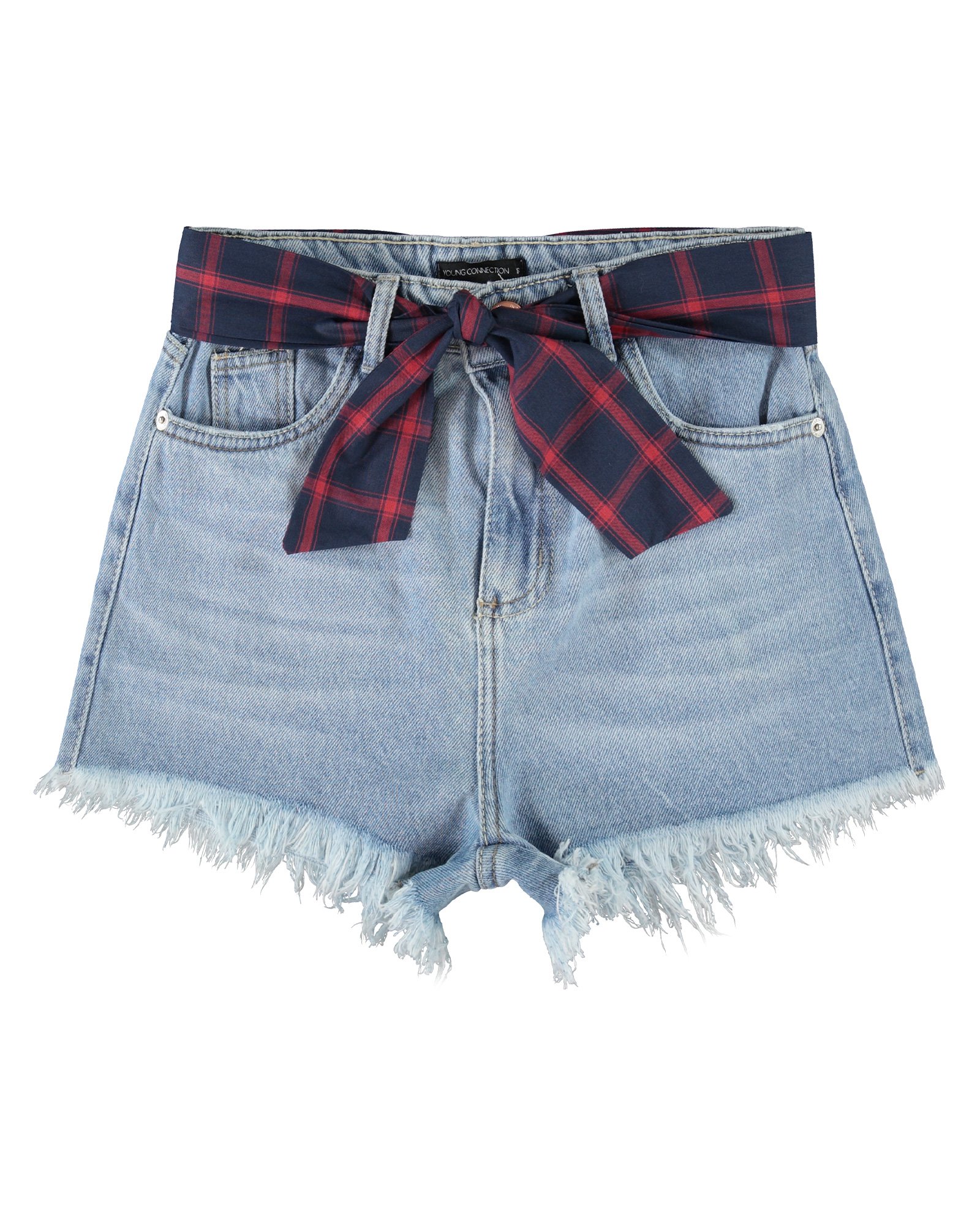 Riachuelo | Short Jeans Juvenil Barra Desfiada Faixa Denim Claro Tam 10 ...
