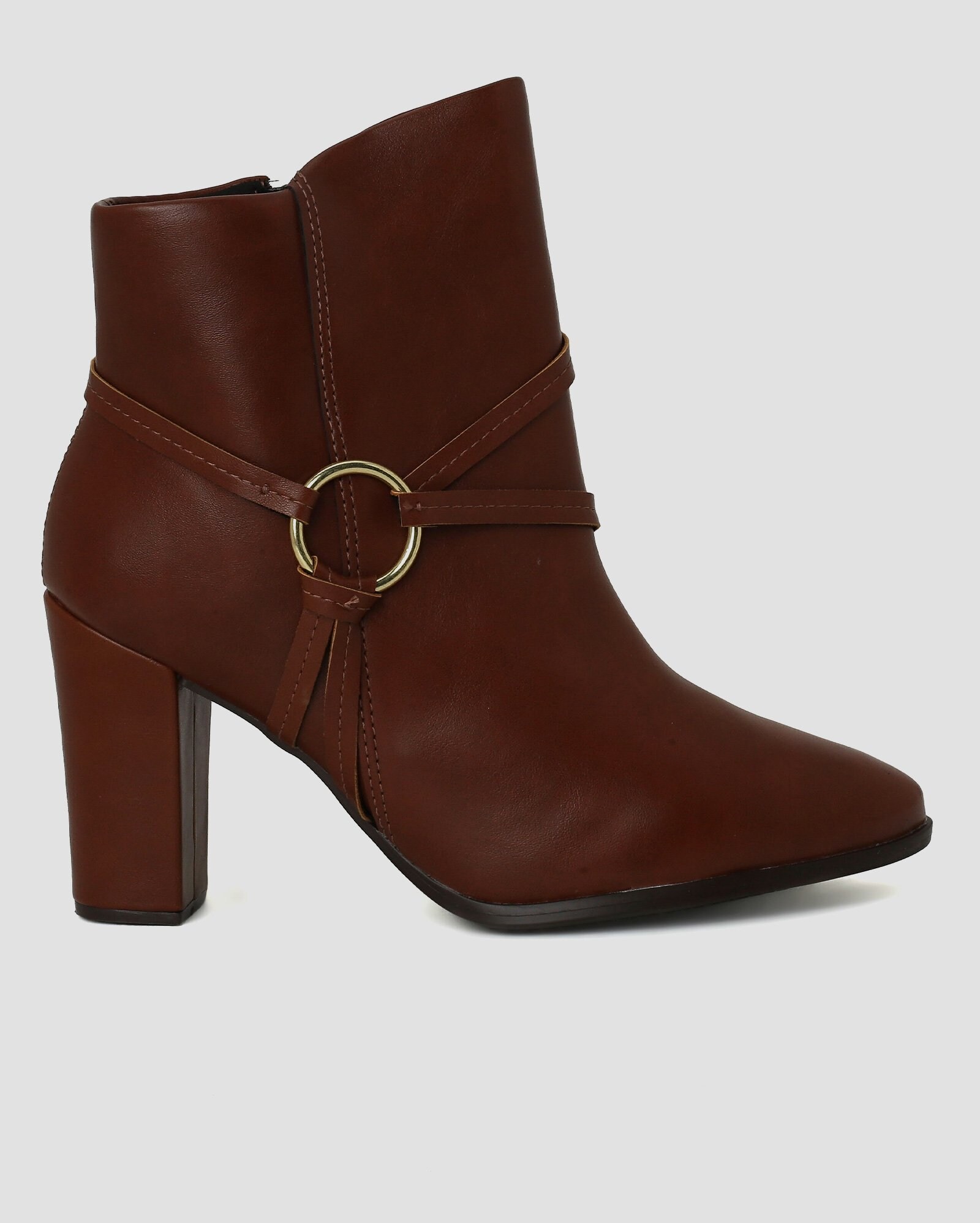 Riachuelo | Bota Cano Baixo Argola Beira Rio Marrom