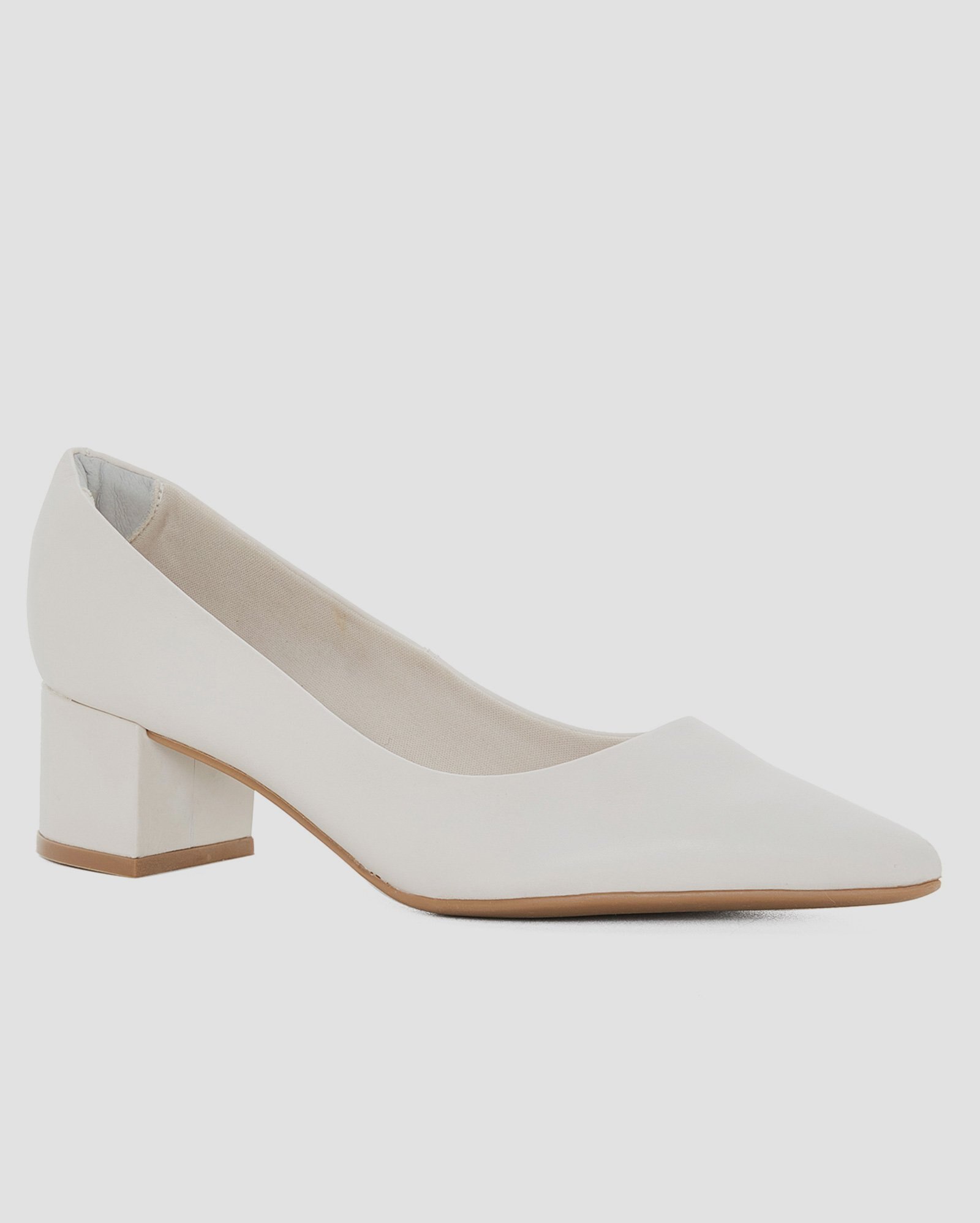 Riachuelo | Sapato Scarpin Salto Baixo Bottero Branco Riachuelo