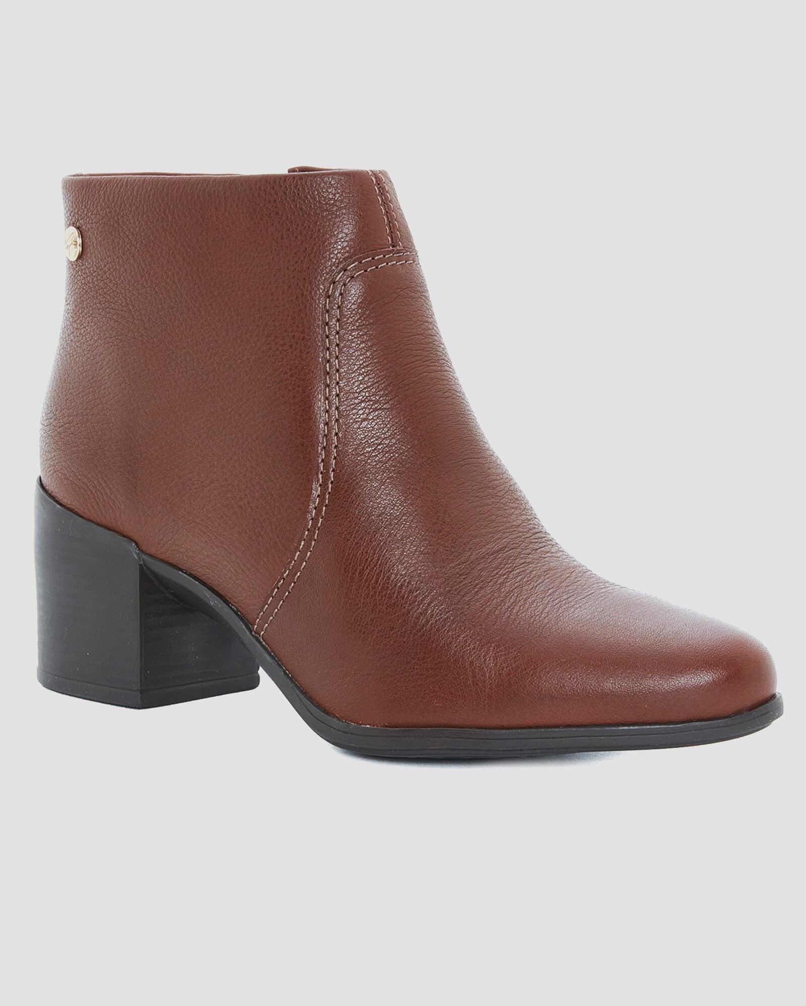 Riachuelo | Bota Cano Médio Zíper Lateral Bottero Marrom Riachuelo