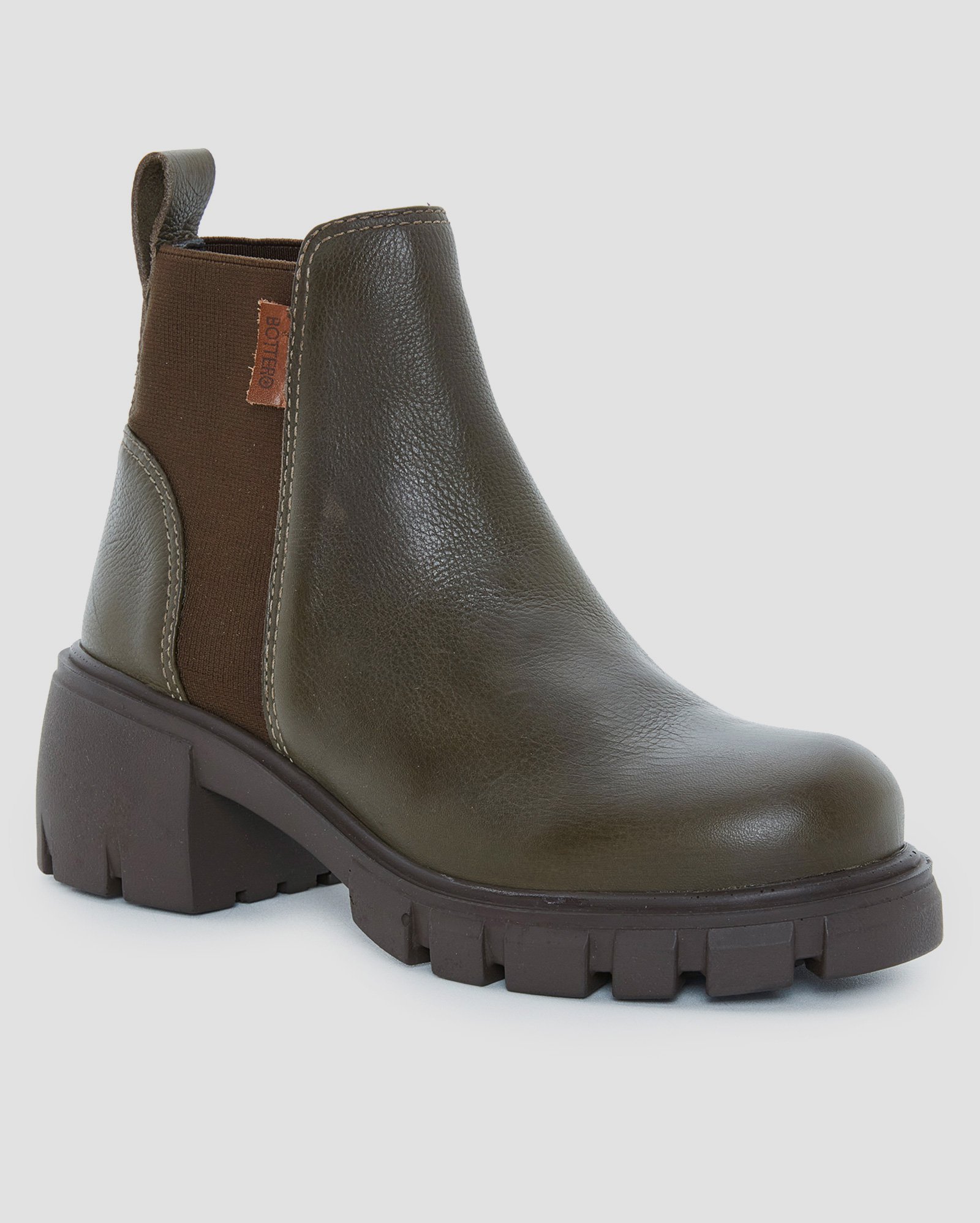 Riachuelo | Bota Flatform Cano Médio Tratorada Bottero Verde Oliva ...