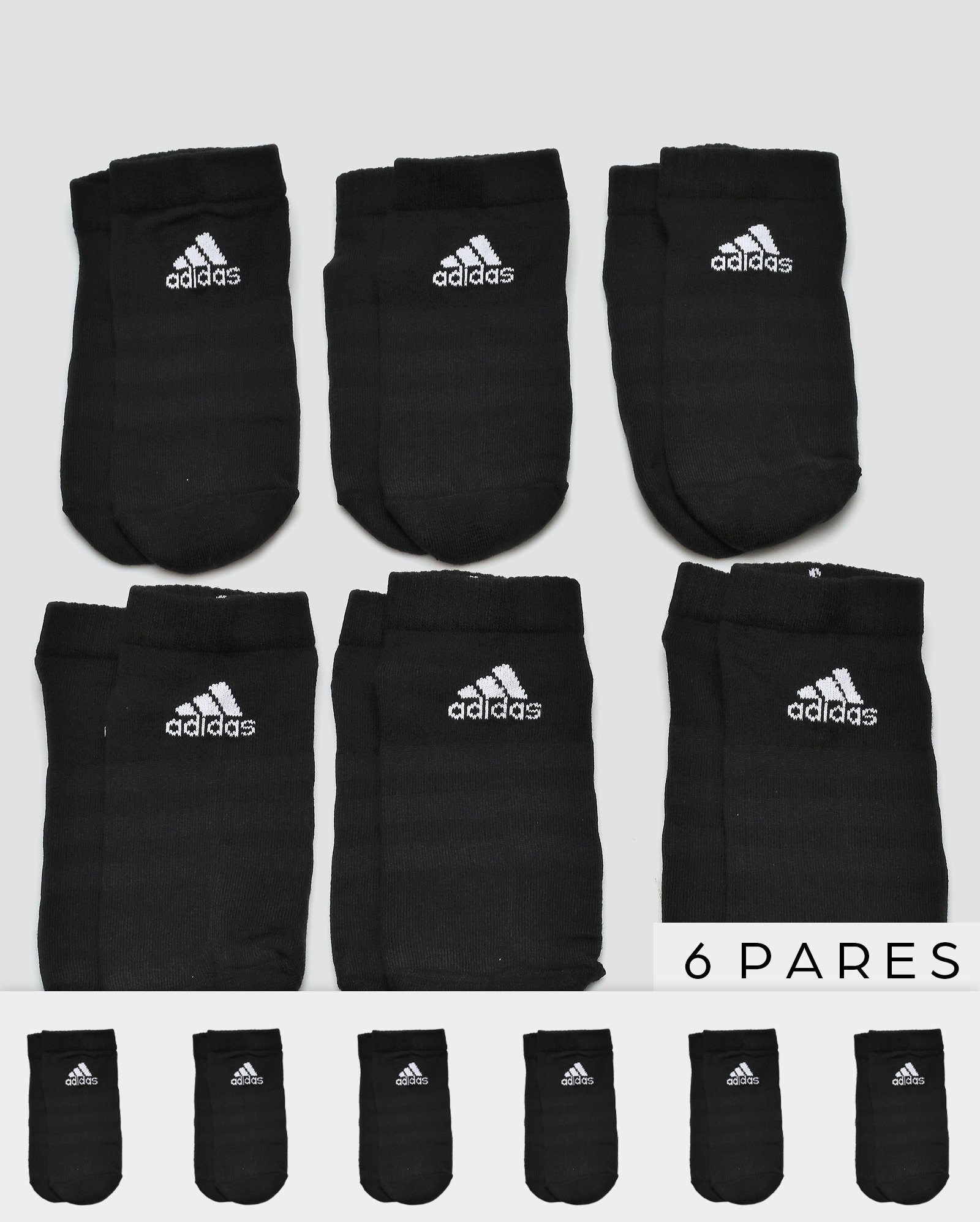 Riachuelo | Kit meia masculina 6 pares cano médio preto | adidas