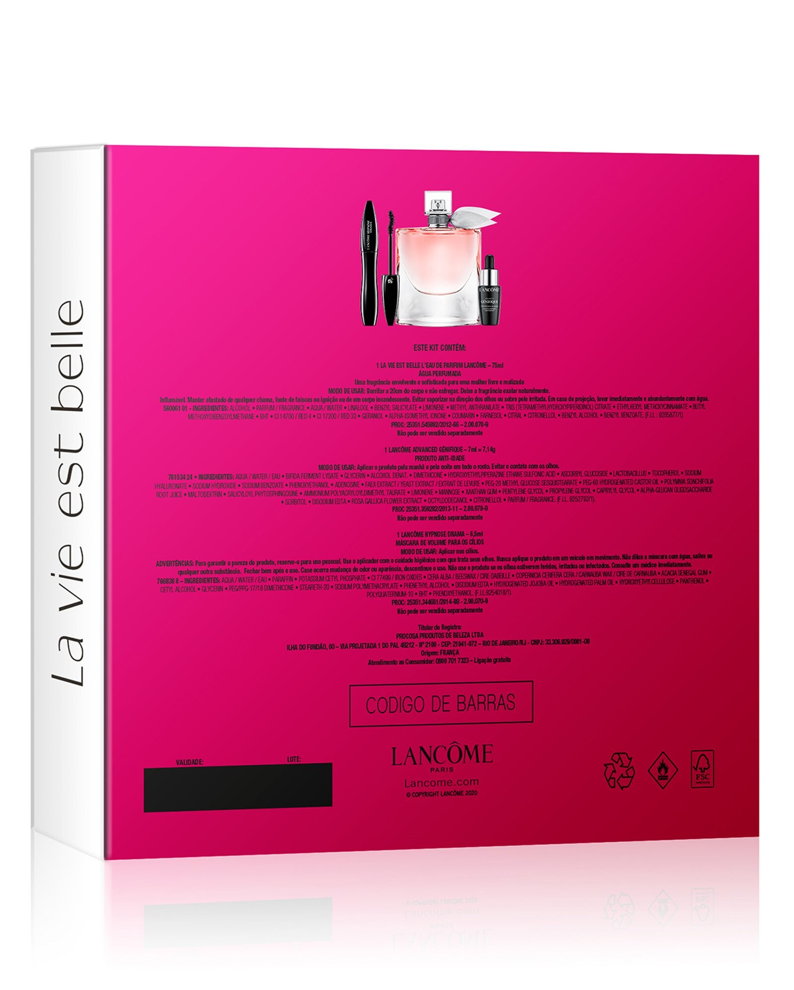 Riachuelo | Kit Perfume LVEB Lancôme Feminino Eau de Parfum 75ml + 1 ...