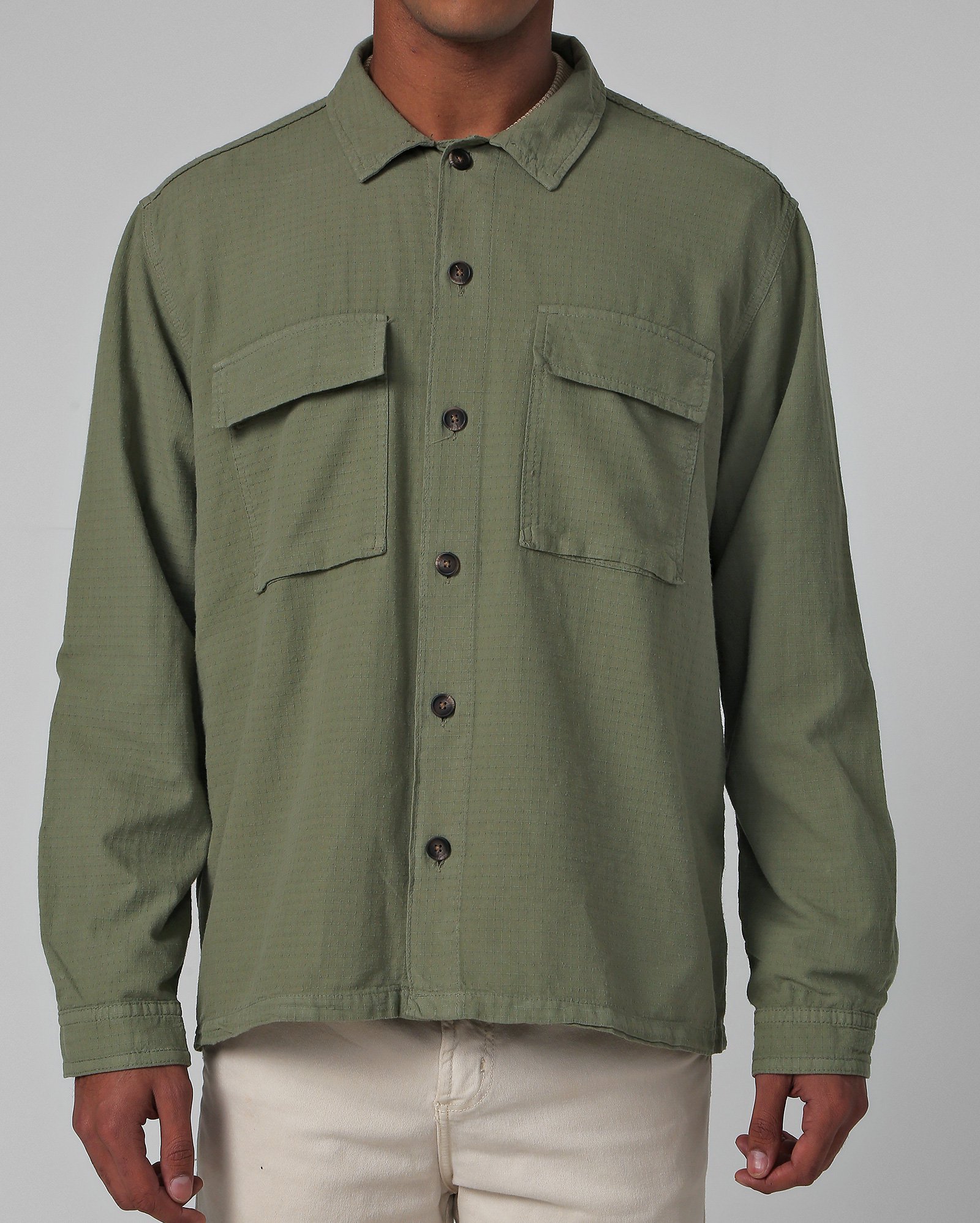 Riachuelo | Camisa jeans color masculina verde