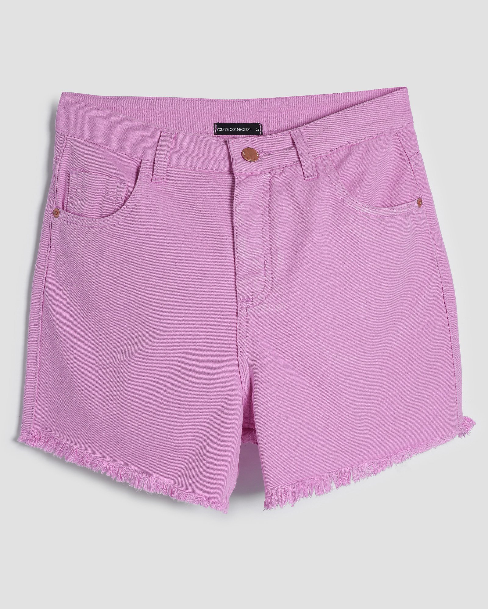 Riachuelo | Short Jeans Color Juvenil Mom Rosa Tam 10 a 16 Young ...