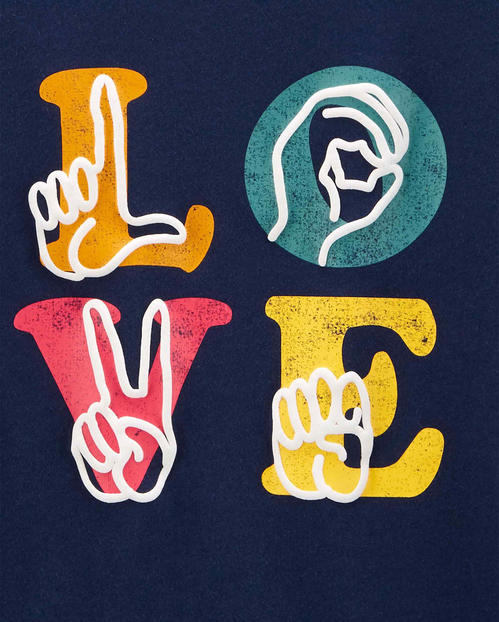 Riachuelo | Camiseta infantil manga curta LOVE azul | Carter's