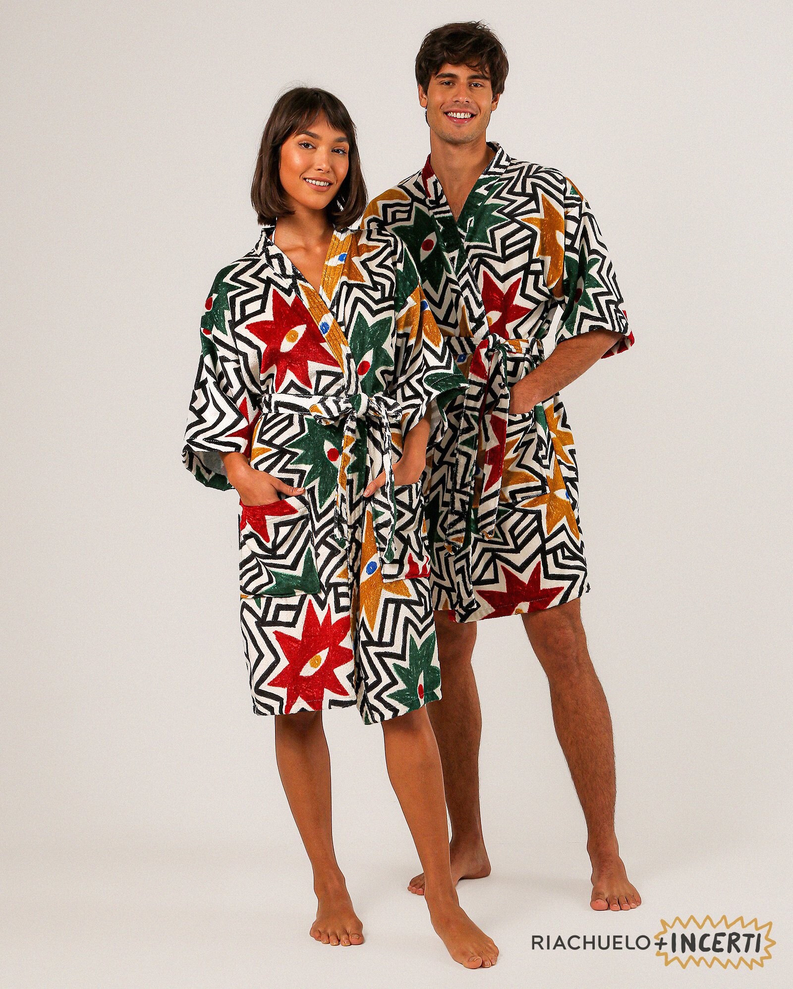 Riachuelo | Roupão unissex olhos P off-white | Riachuelo + Incerti