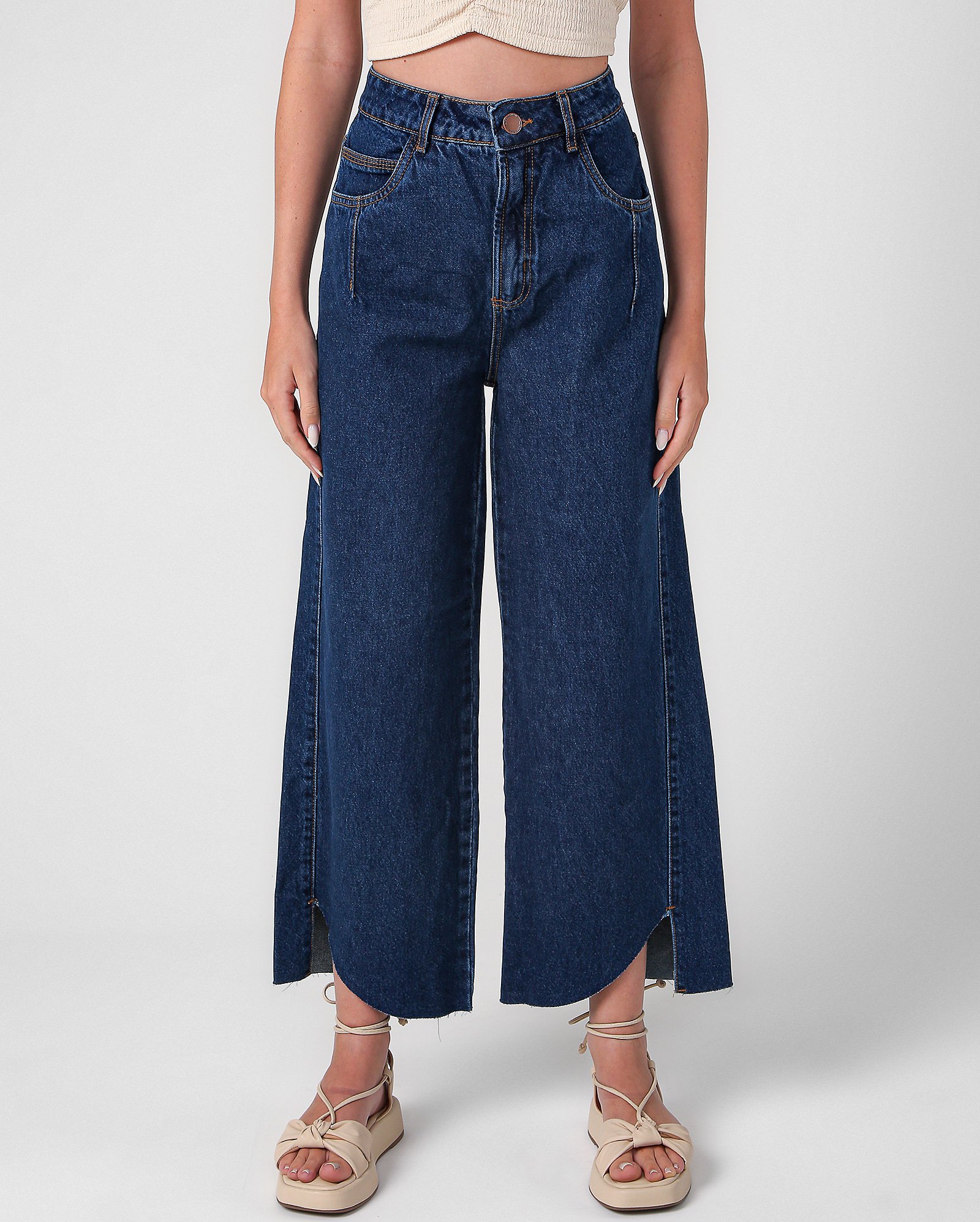 Riachuelo | Calça jeans feminina pantacourt denim escuro | Pool by ...