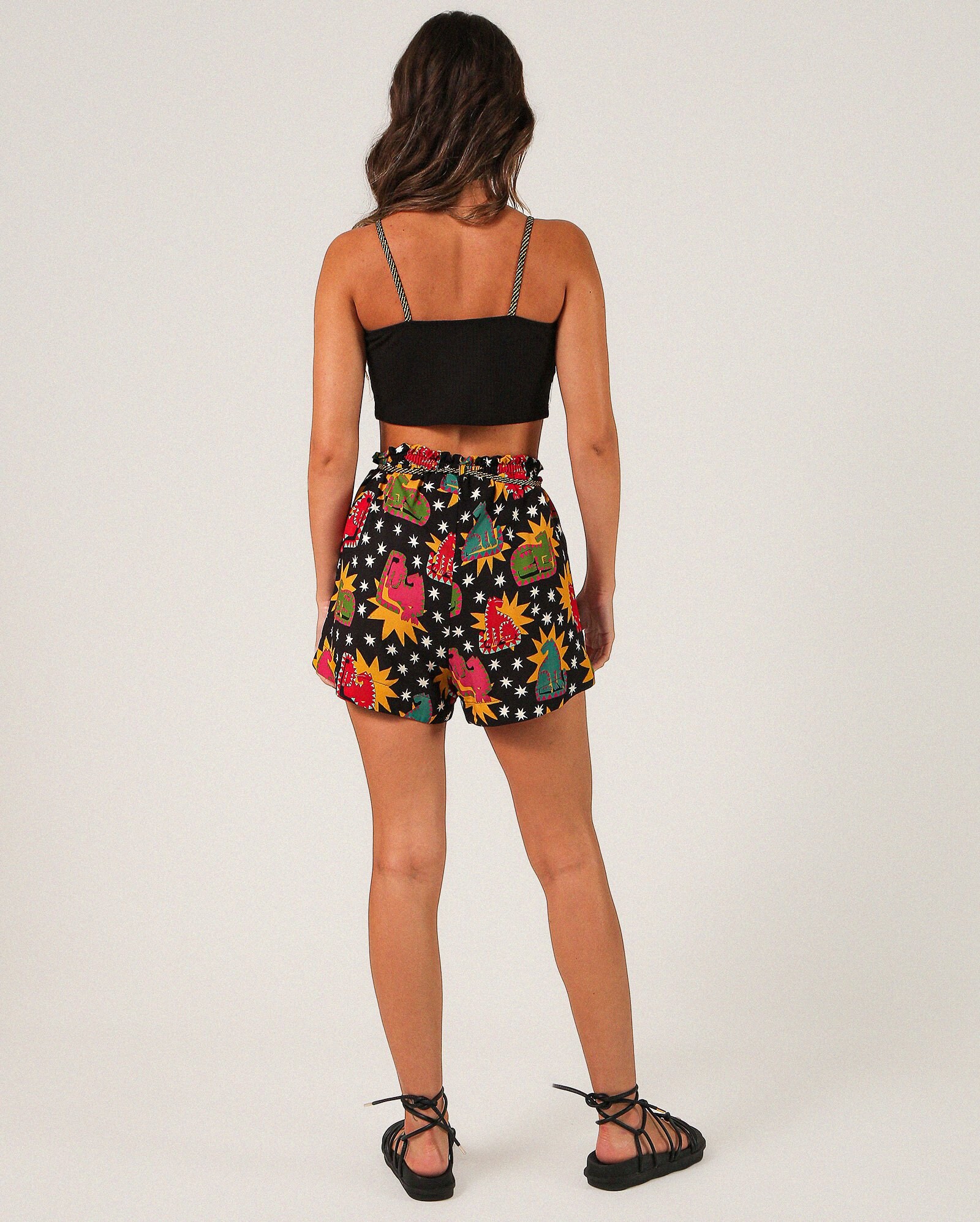 Riachuelo | Short juvenil tigres coloridos preto | Riachuelo + Incerti