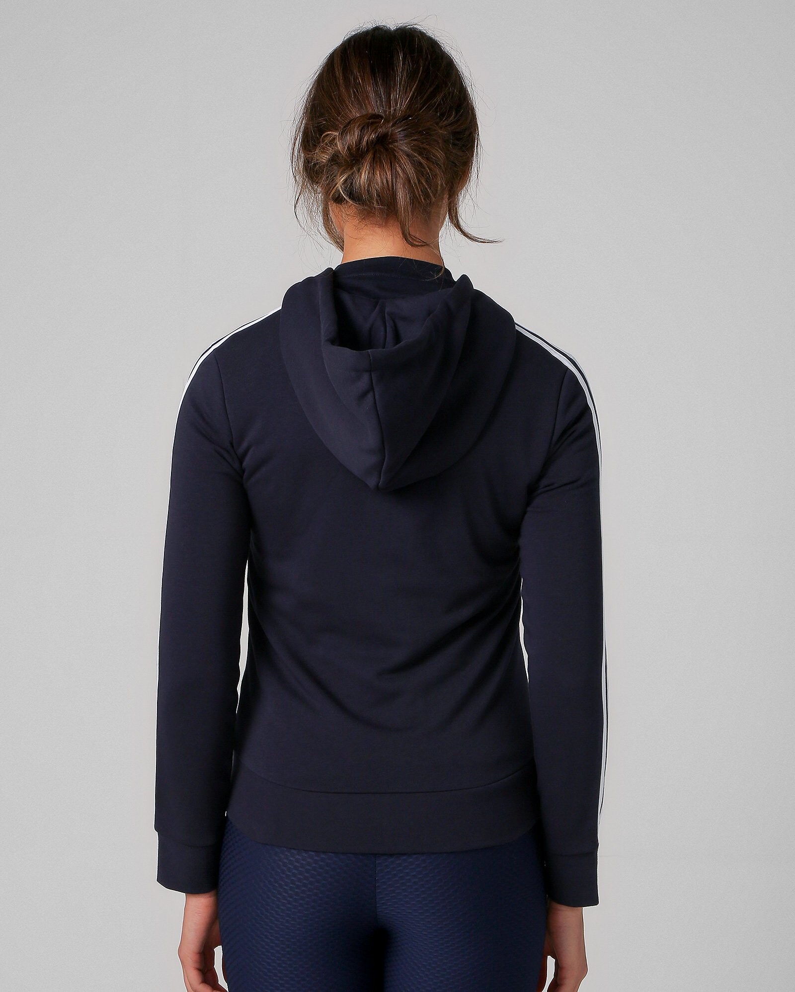 Riachuelo | Jaqueta de moletom feminina com capuz azul | adidas