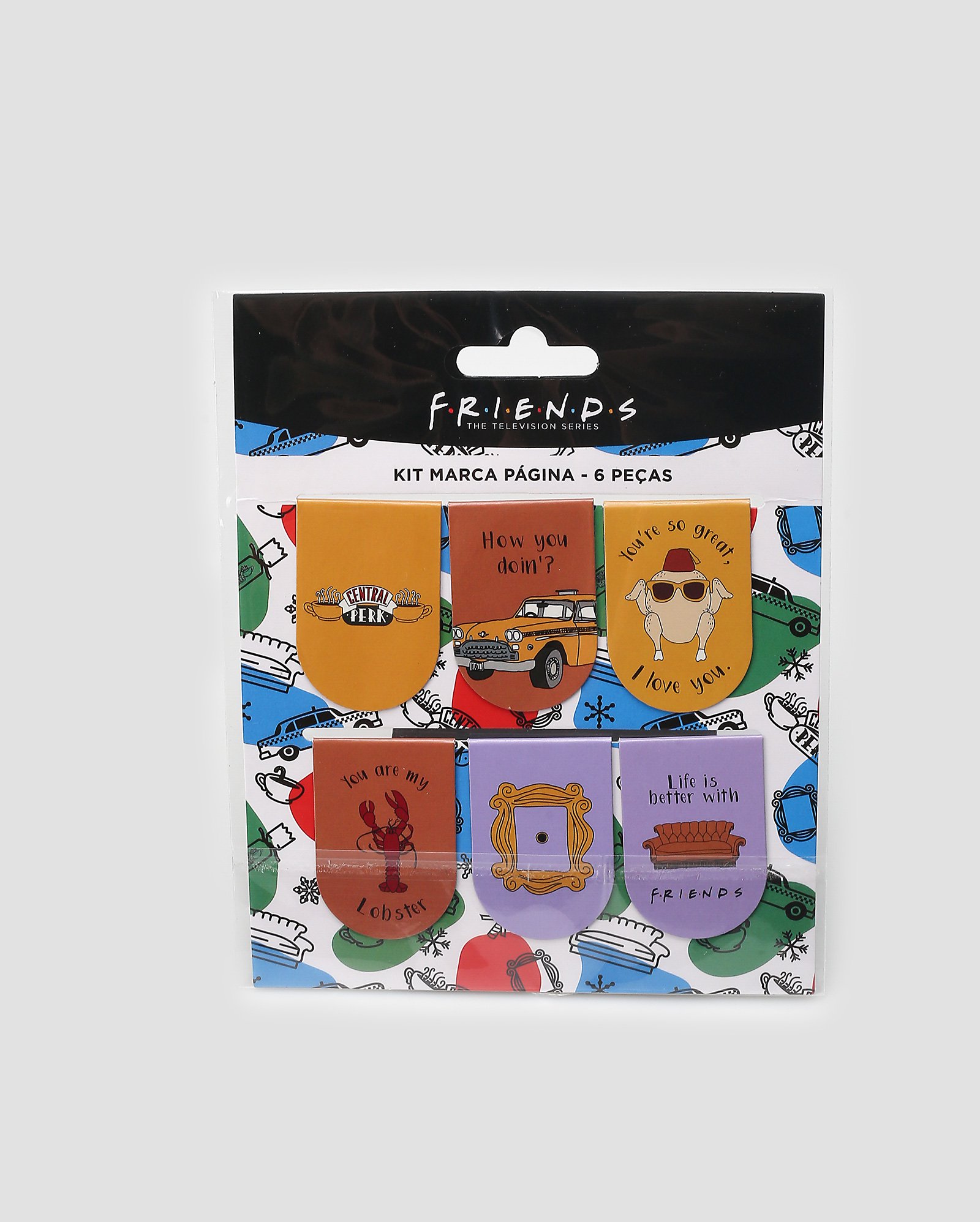 Riachuelo | Kit marca página Friends 6 peças amarelo | Warner Bros.