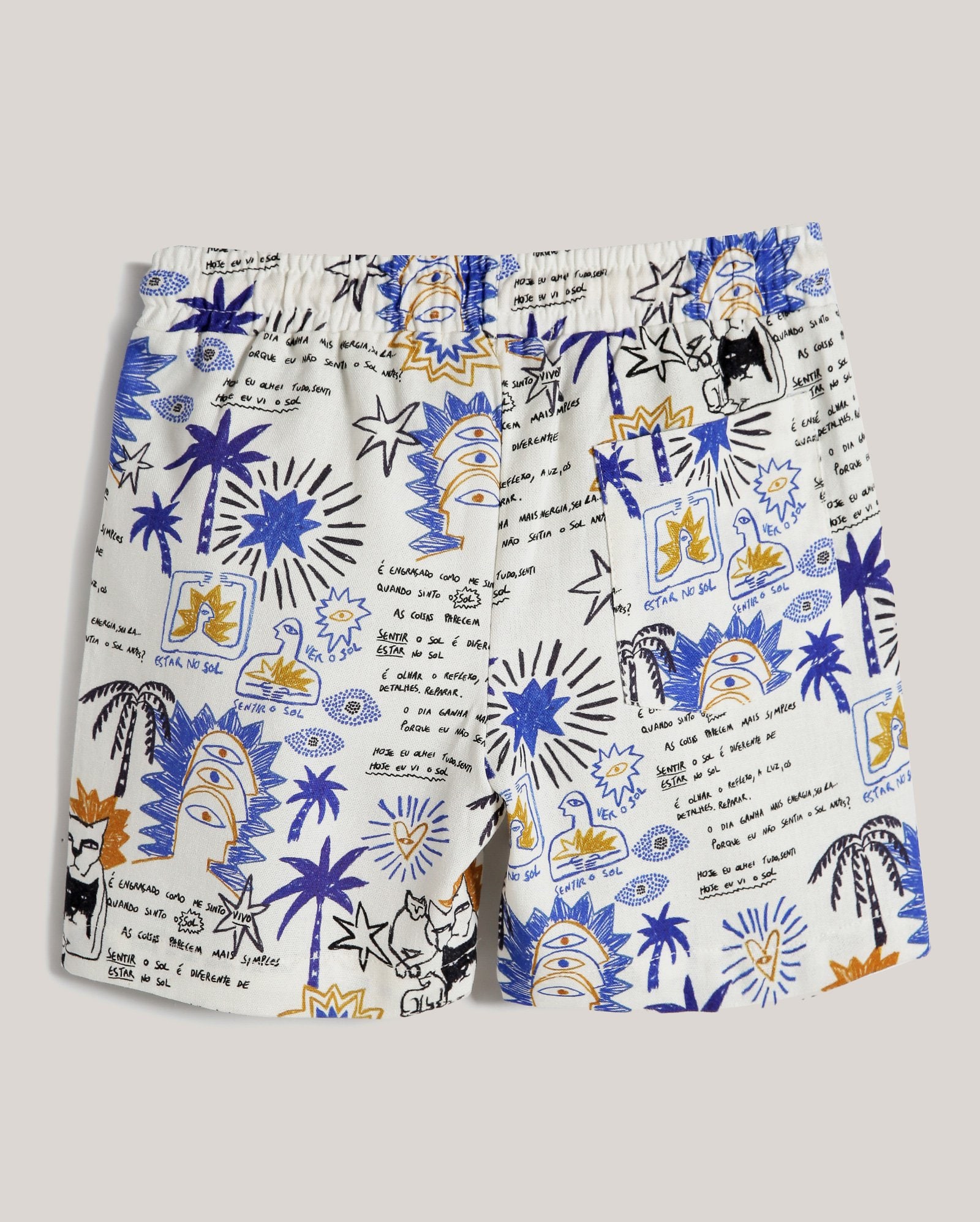 Riachuelo | Bermuda infantil rascunhos branca | Riachuelo + Incerti